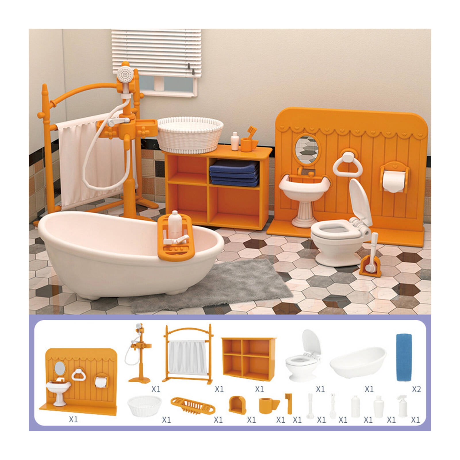 BESTSKY Dollhouse Furniture Set Stimulate Creativity Doll House ...