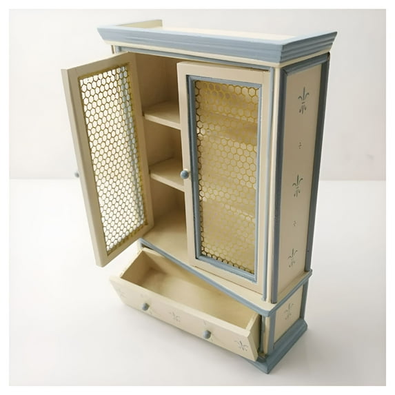 BESTSKY Dollhouse Miniature Wooden Bookcase Shelf Dollhouse Display ...