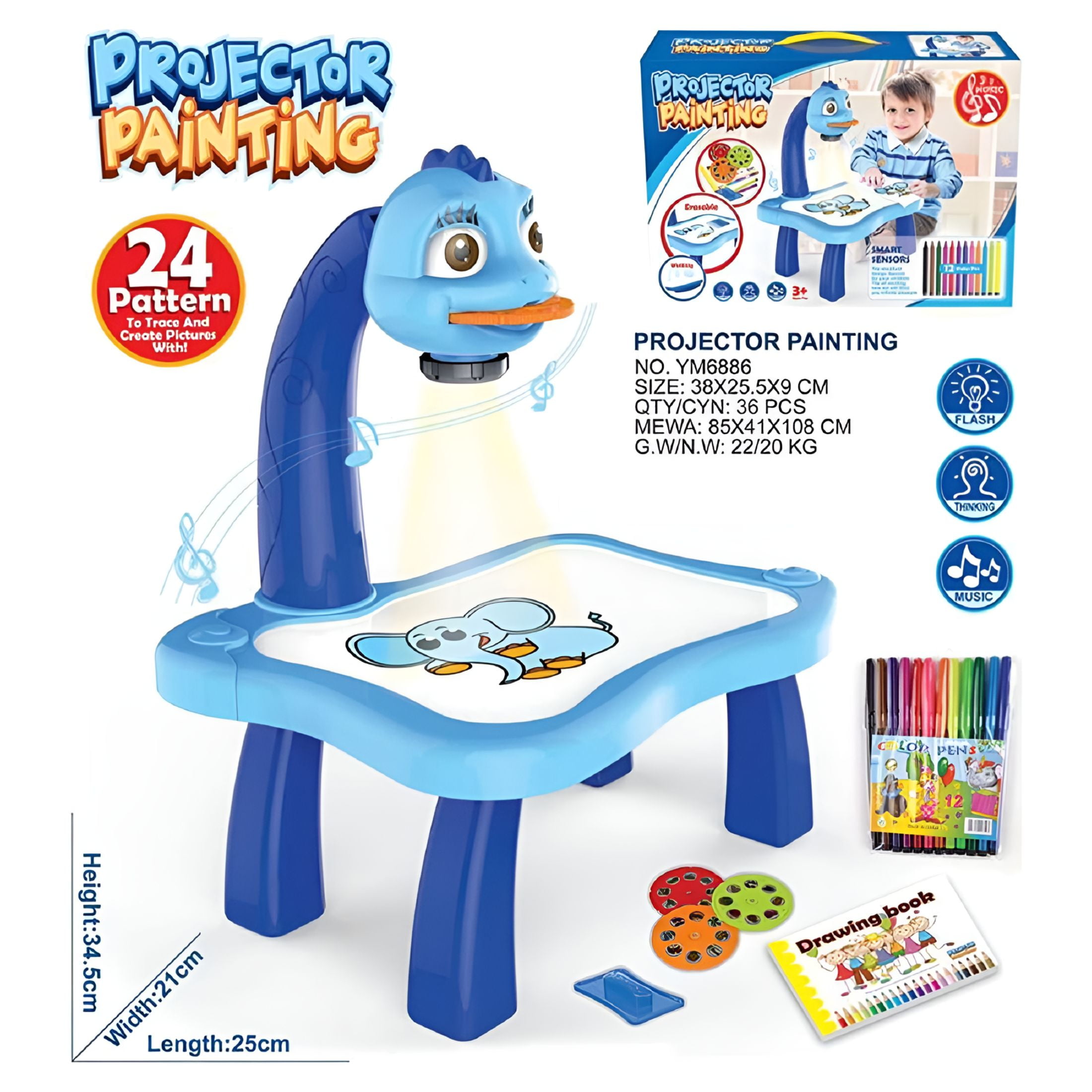 BESTSKY Drawing Projector Table for Kids,Trace and Draw Projector Toy ...