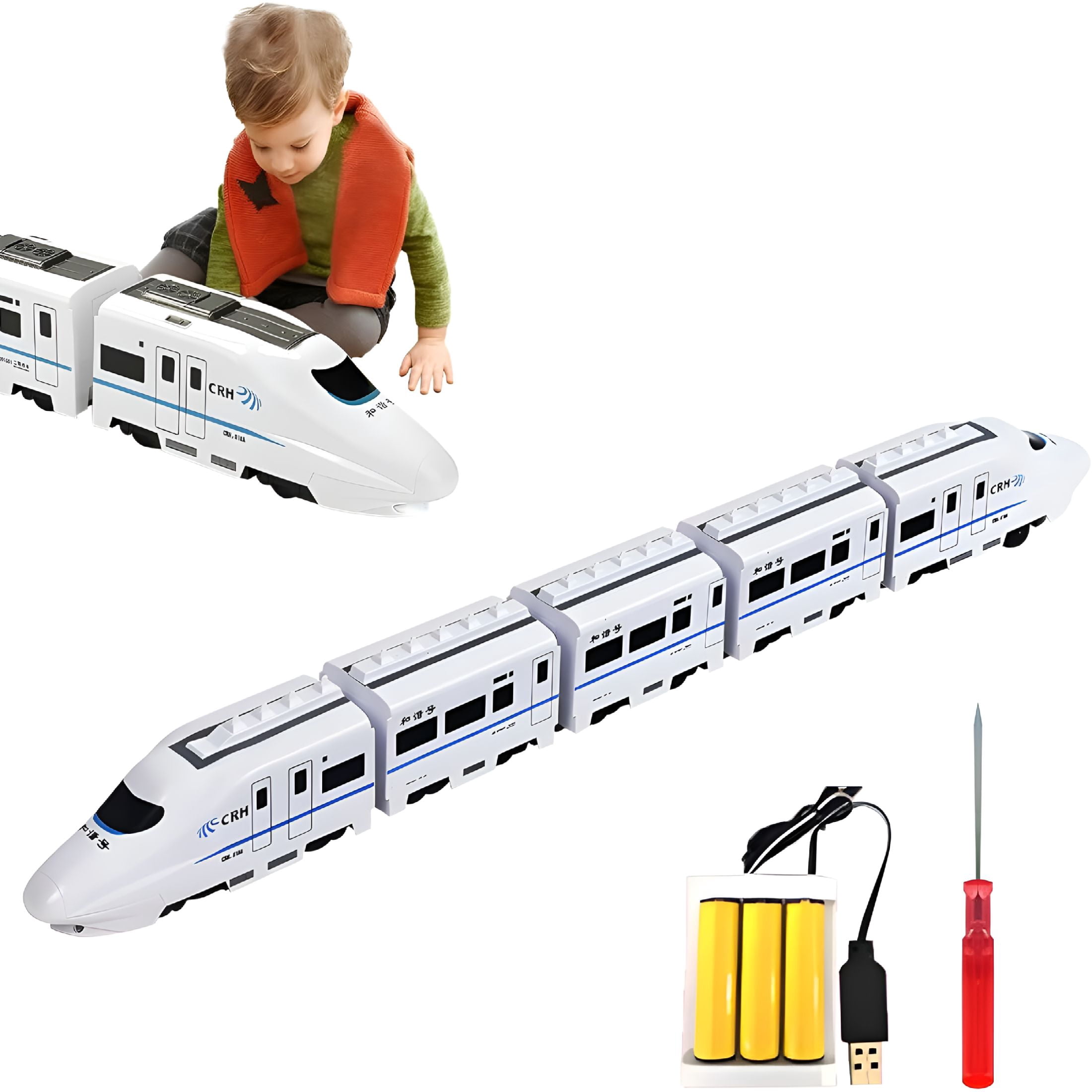 BESTSKY Electric Universal Simulation High Speed Railway Train Toy ...