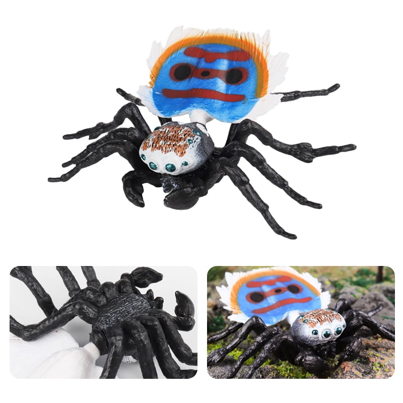 BESTSKY Fake Bugs,Blue Peacock Spider Plastic Bugs,Long Lasting Bug ...