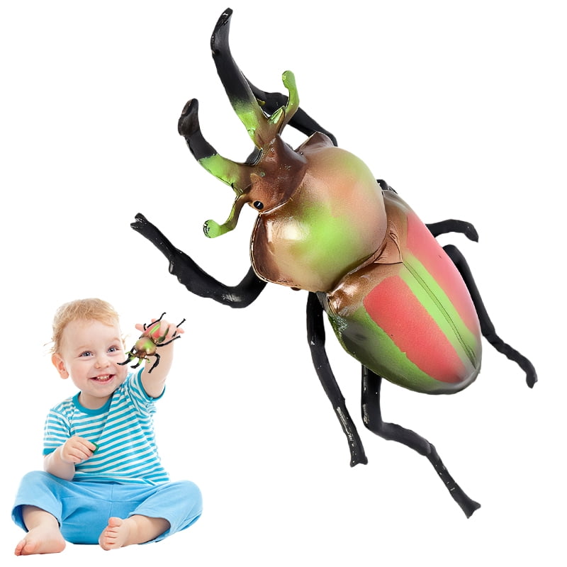 BESTSKY Fake Bugs,Rainbow Jewel Beetle Toy Animals,Painted Form Insects ...