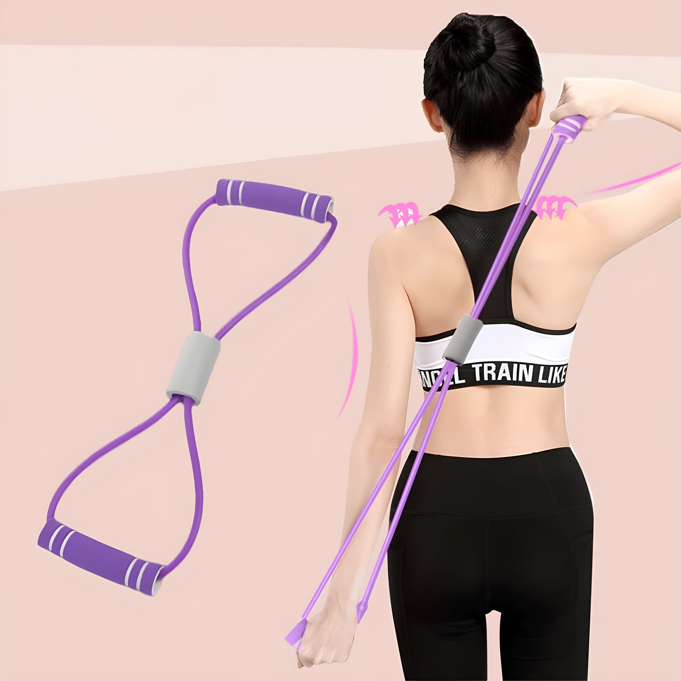 BESTSKY Figure 8 Fitness Resistance Bands with Handles - Exercise Tube ...