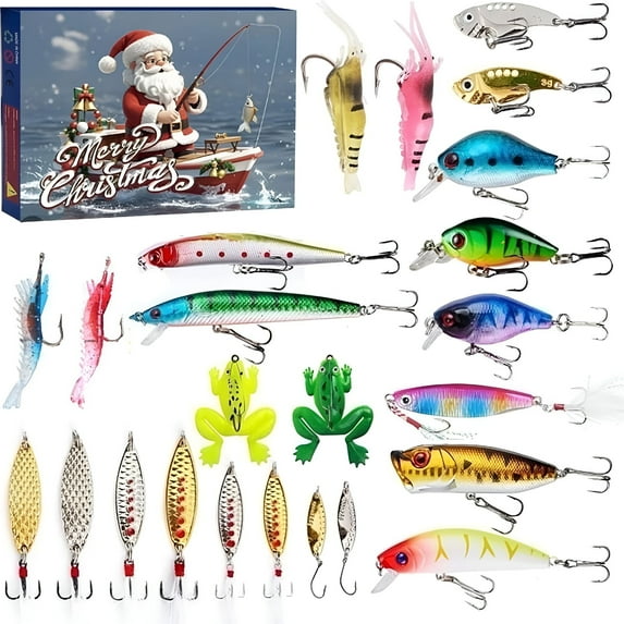 BESTSKY Fishing Advent Calendar 2024 24 Days Christmas Countdown Advent ...