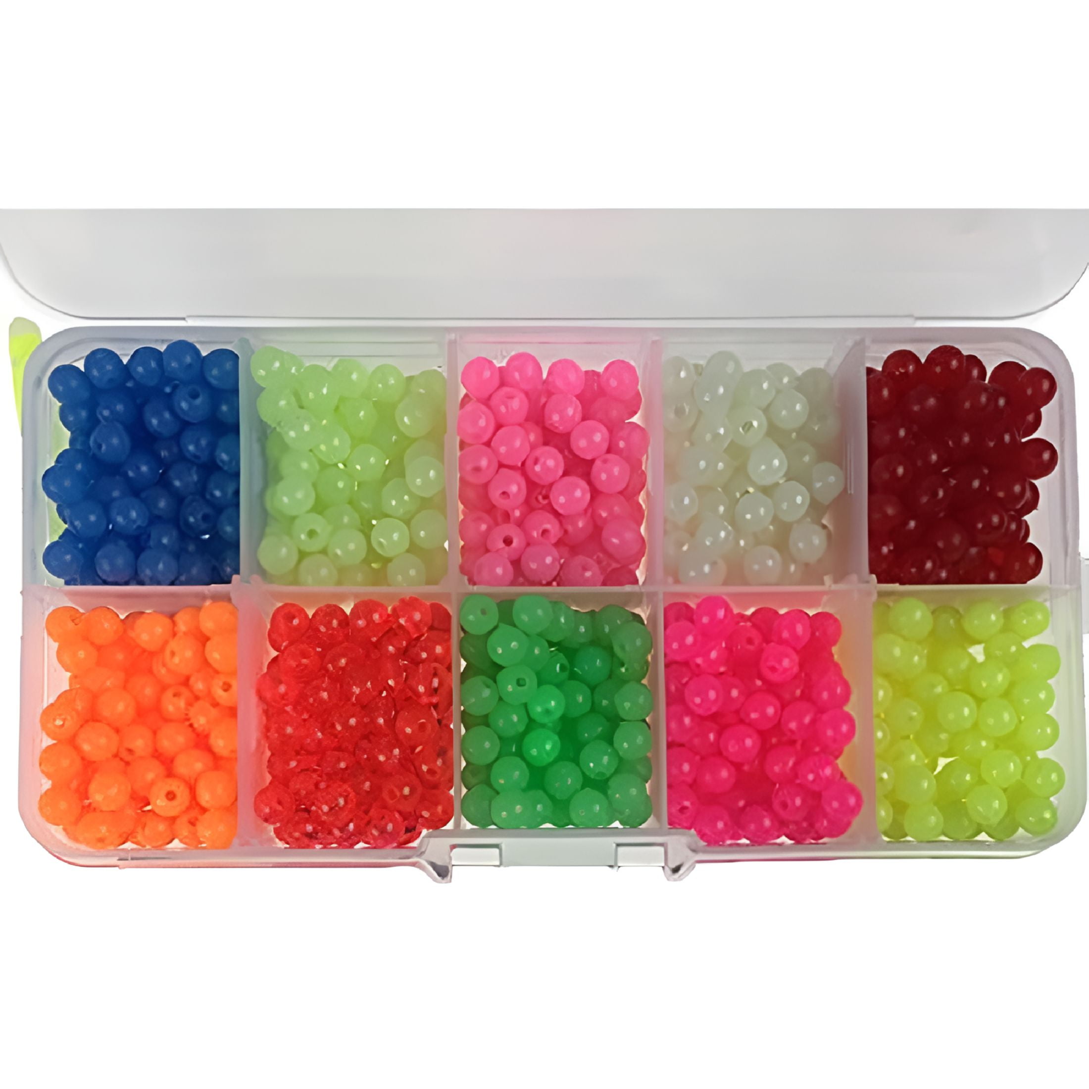 BESTSKY Fishing Beads Assorted Set, 1000pcs 5mm Round Float Glow ...