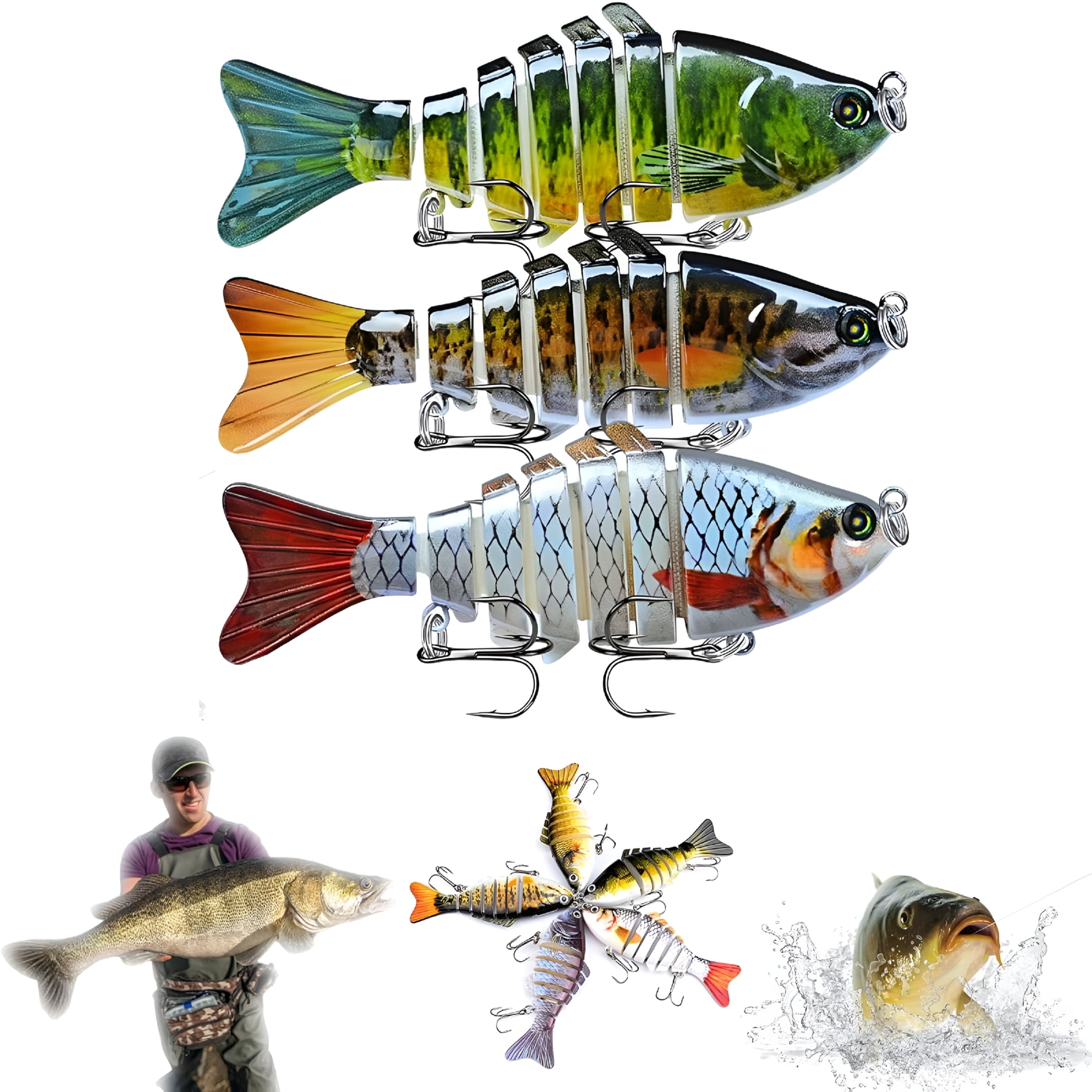 BESTSKY Fishing Gear - Bionic Swimming Bait, 3D Bionic Swimming Lure ...