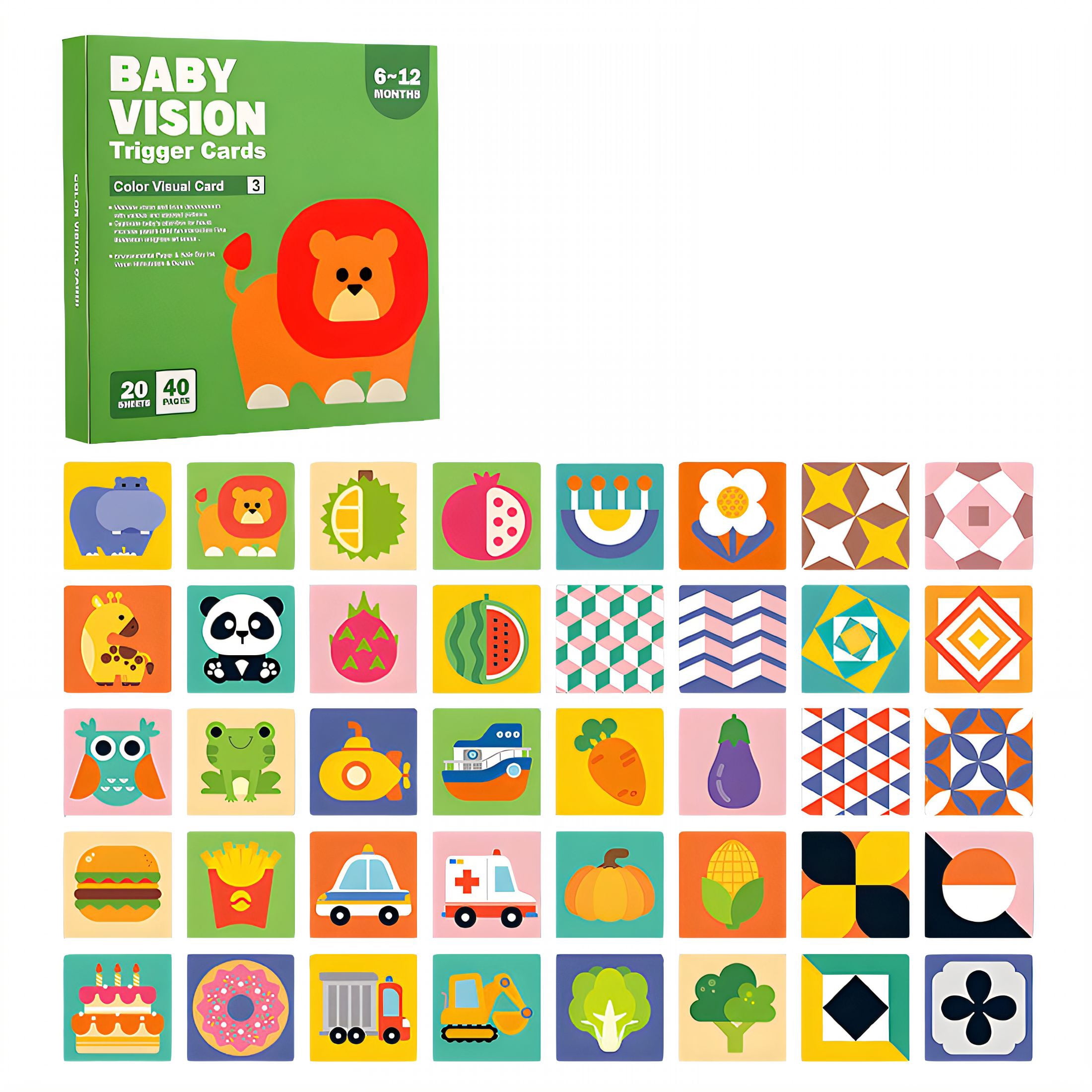 BESTSKY Flash Cards,Vision Toddler Flash Cards,Pattern Flash Cards for ...