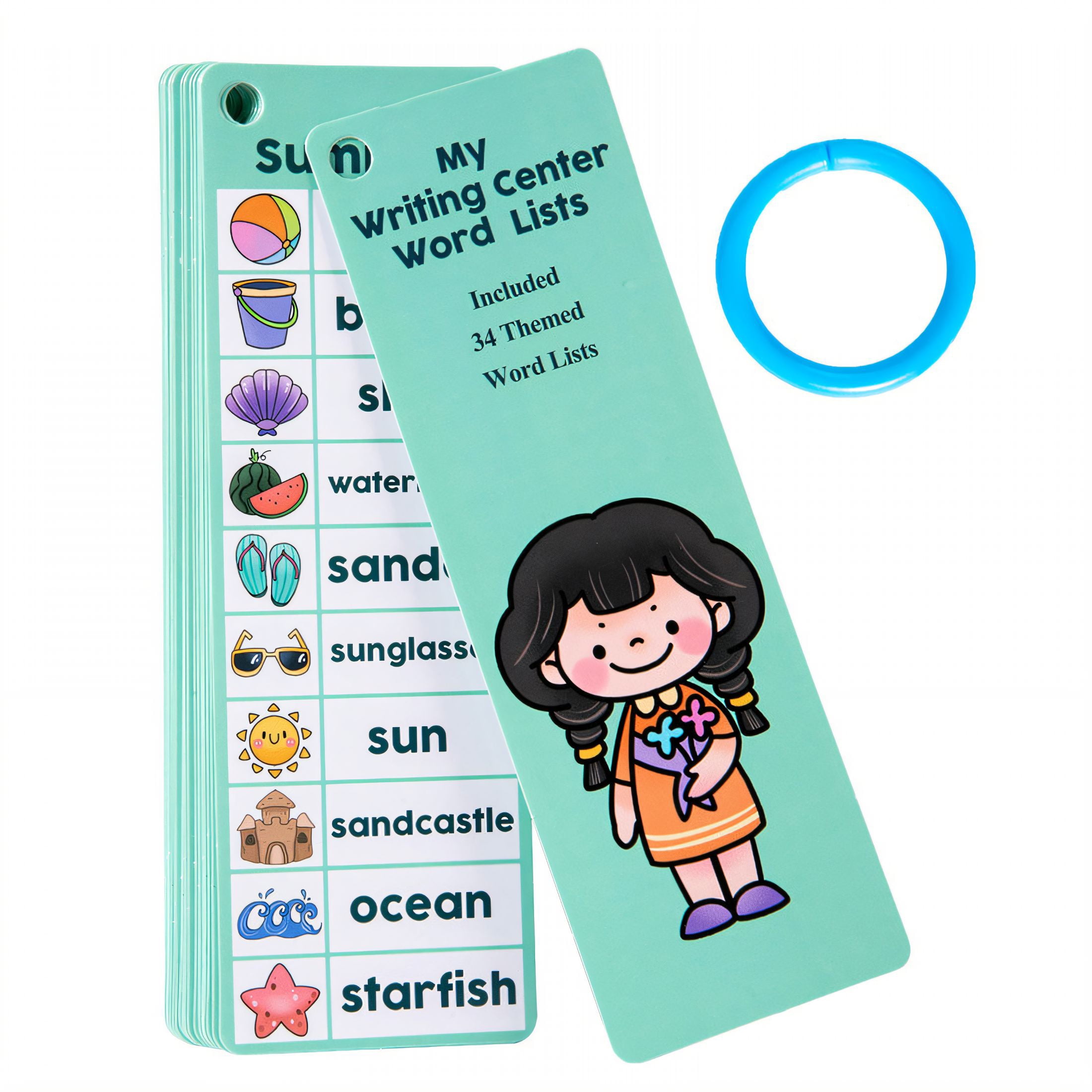 BESTSKY Flash Cards,Picture and Text Toddler Flash Cards,Double-Sided ...