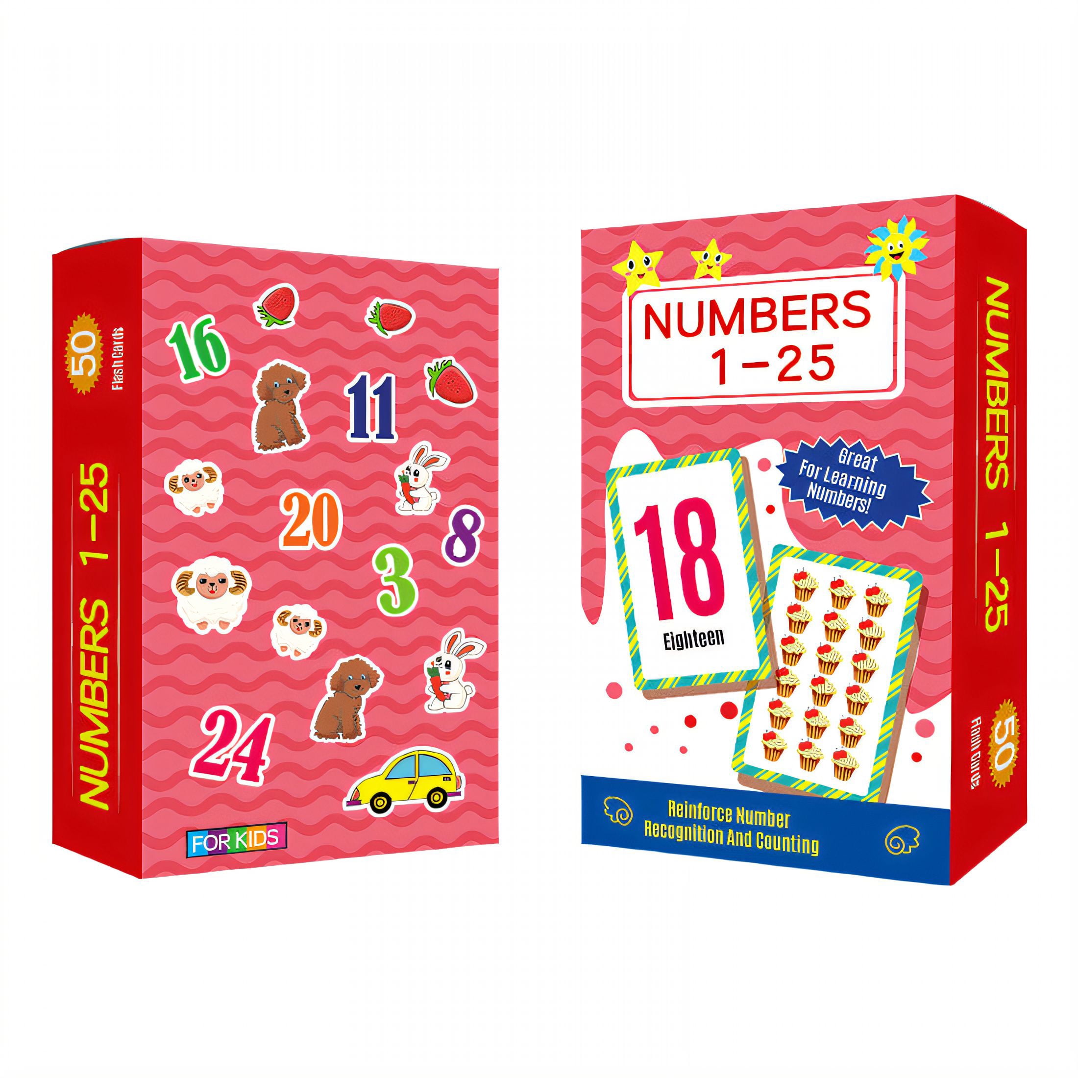 BESTSKY Flash Cards,Number Flash Cards for Toddlers,Double-Sided Sight ...