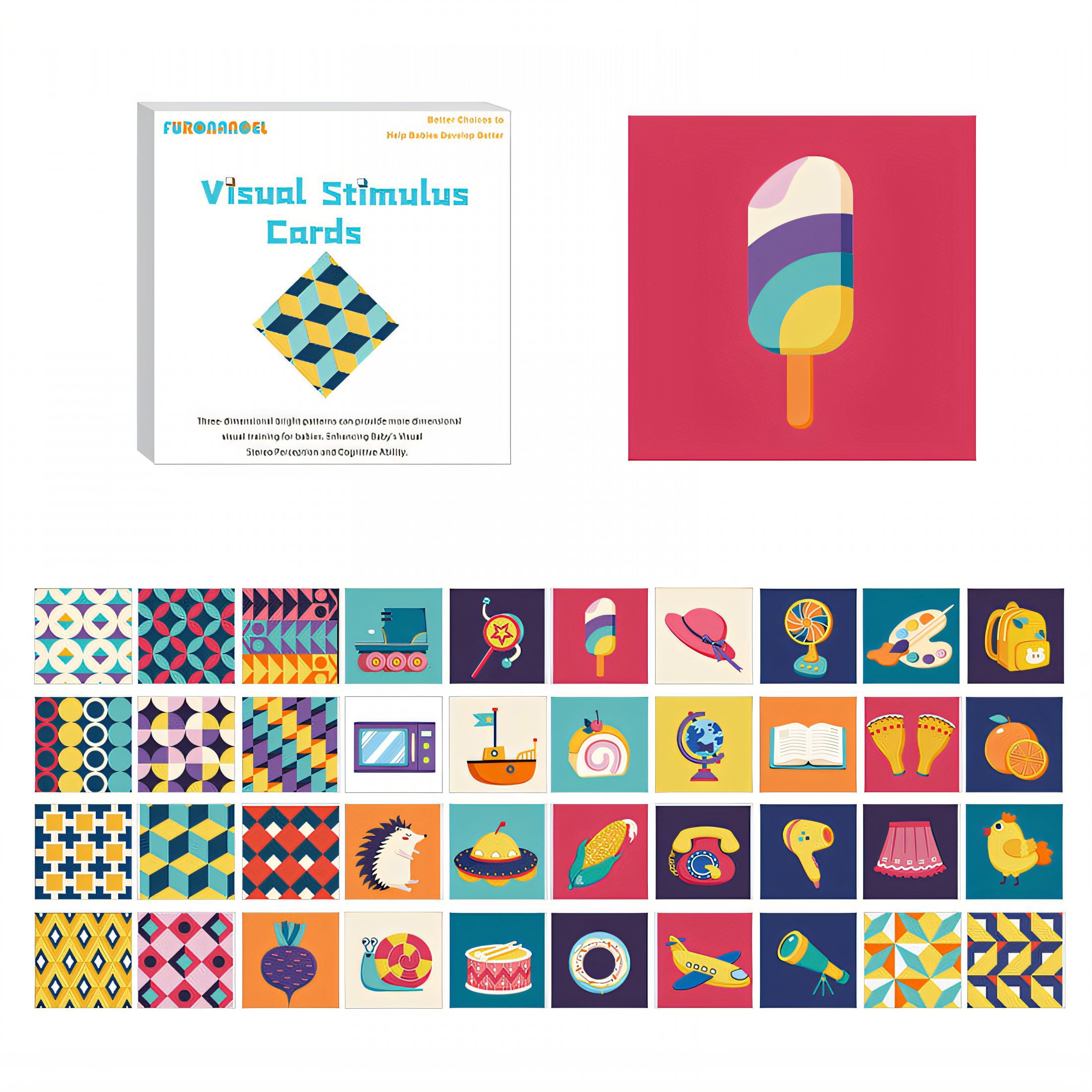 BESTSKY Flash Cards,Pattern Flash Cards for Toddlers,Double-Sided Flash ...