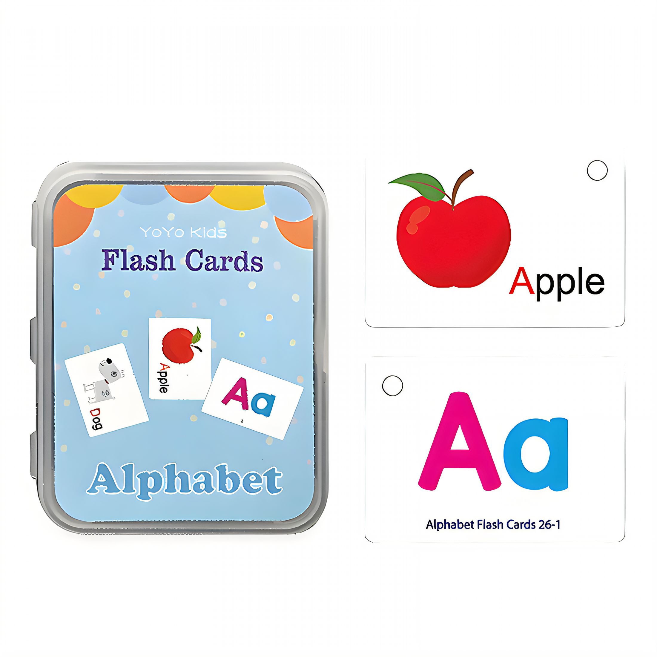 BESTSKY Flash Cards,Alphabet Flash Cards for Toddlers,Double-Sided ...