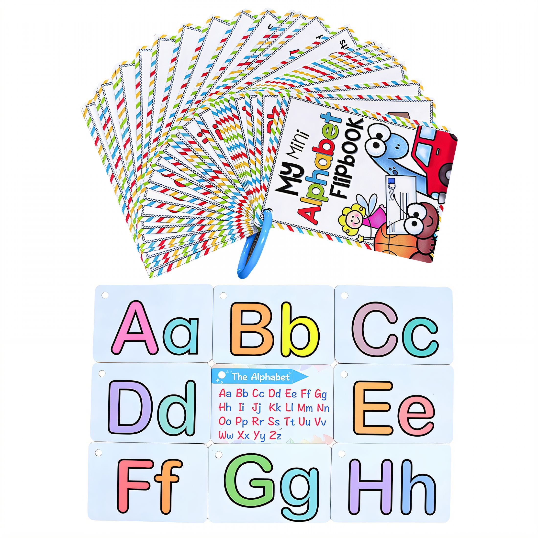 BESTSKY Flash Cards,Alphabet Phonics for Toddlers 2-4 Years,Double ...