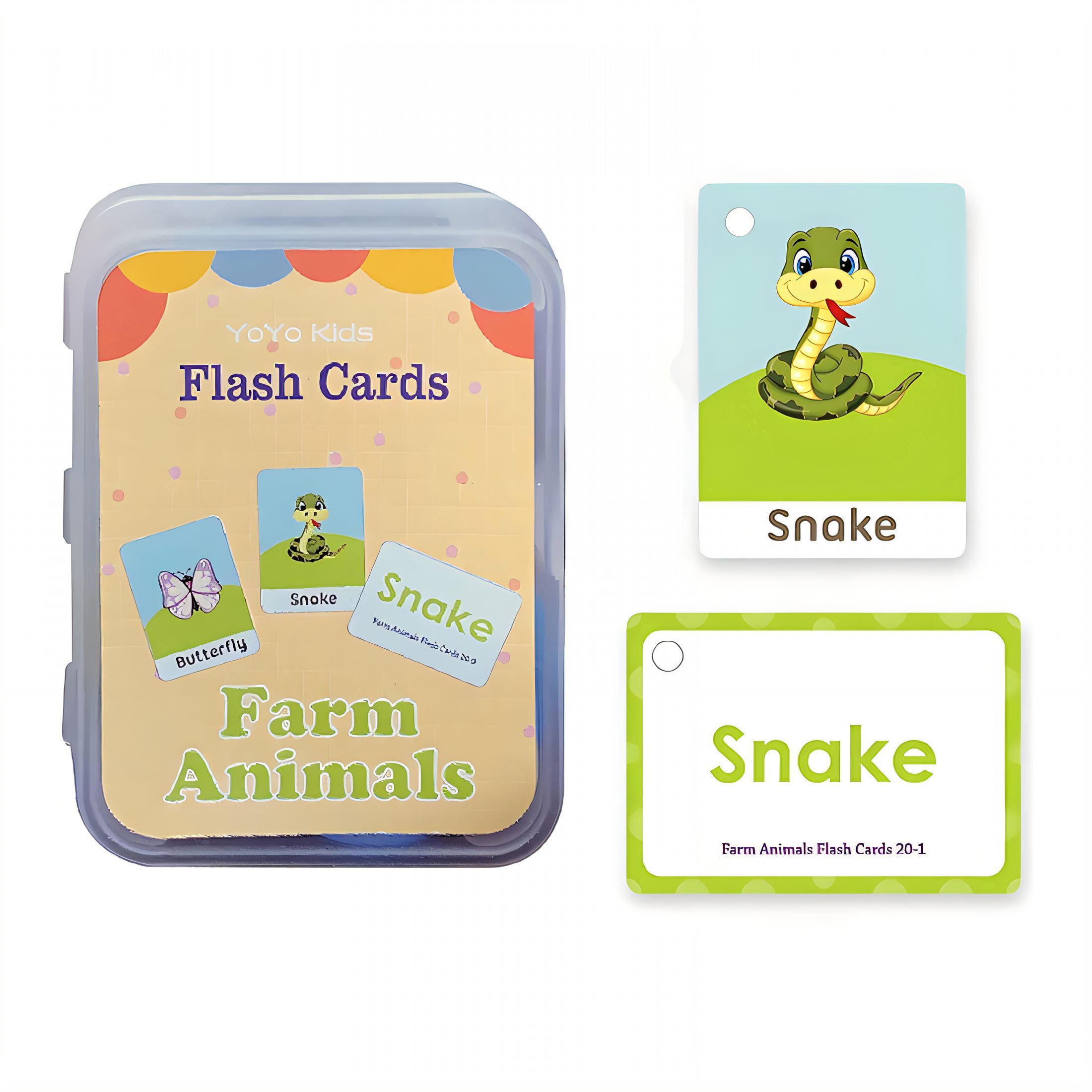 BESTSKY Flash Cards,Farm Animals Toddler Flash Cards,Double-Sided Flash ...