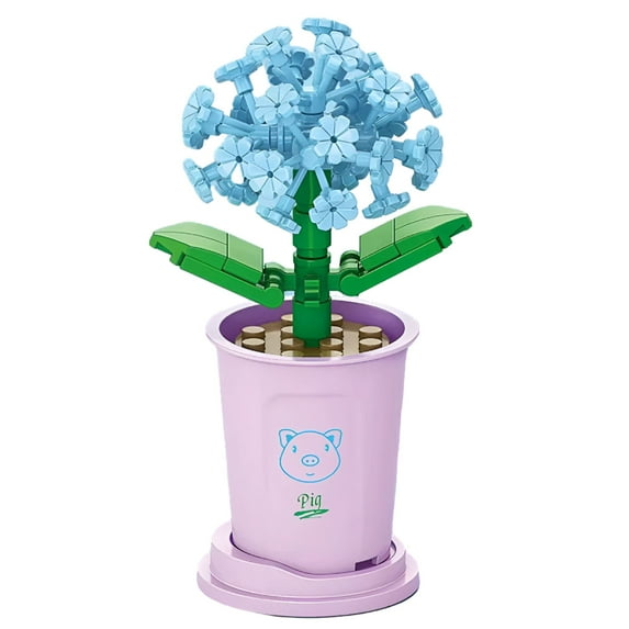 BESTSKY Flower Potted Plant Building Blocks Toy with Animals Pattern ...