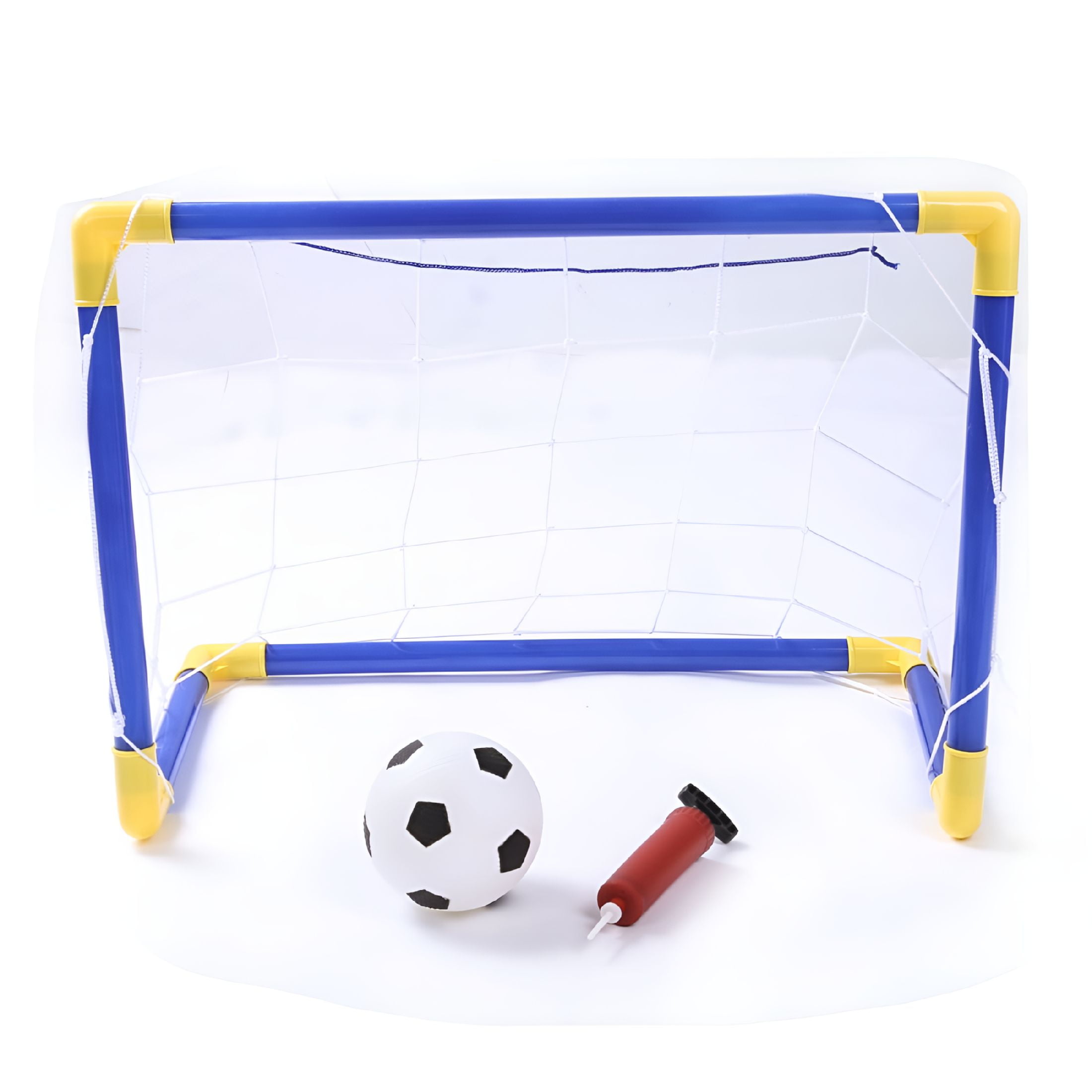 BESTSKY Folding Mini Football Soccer Ball Goal Post Net Set + Pump Kids ...