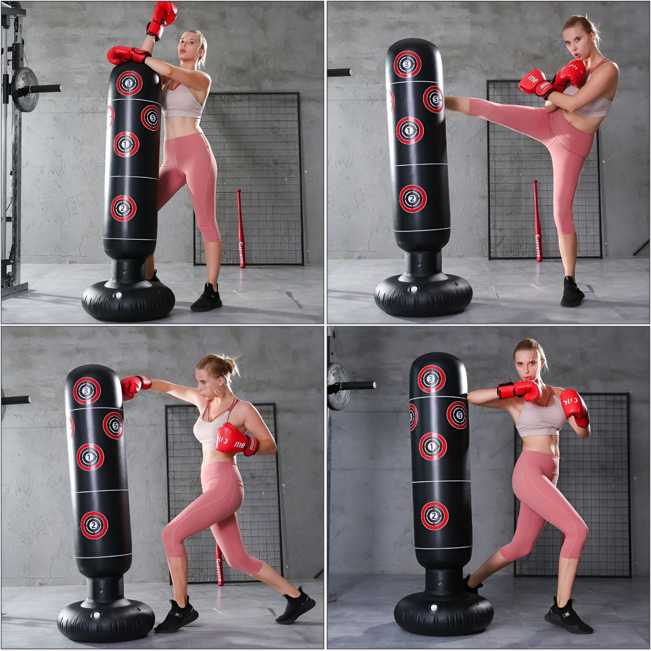 BESTSKY Free Standing Punching Bag, Heavy Duty Target Stand Punch Bags ...