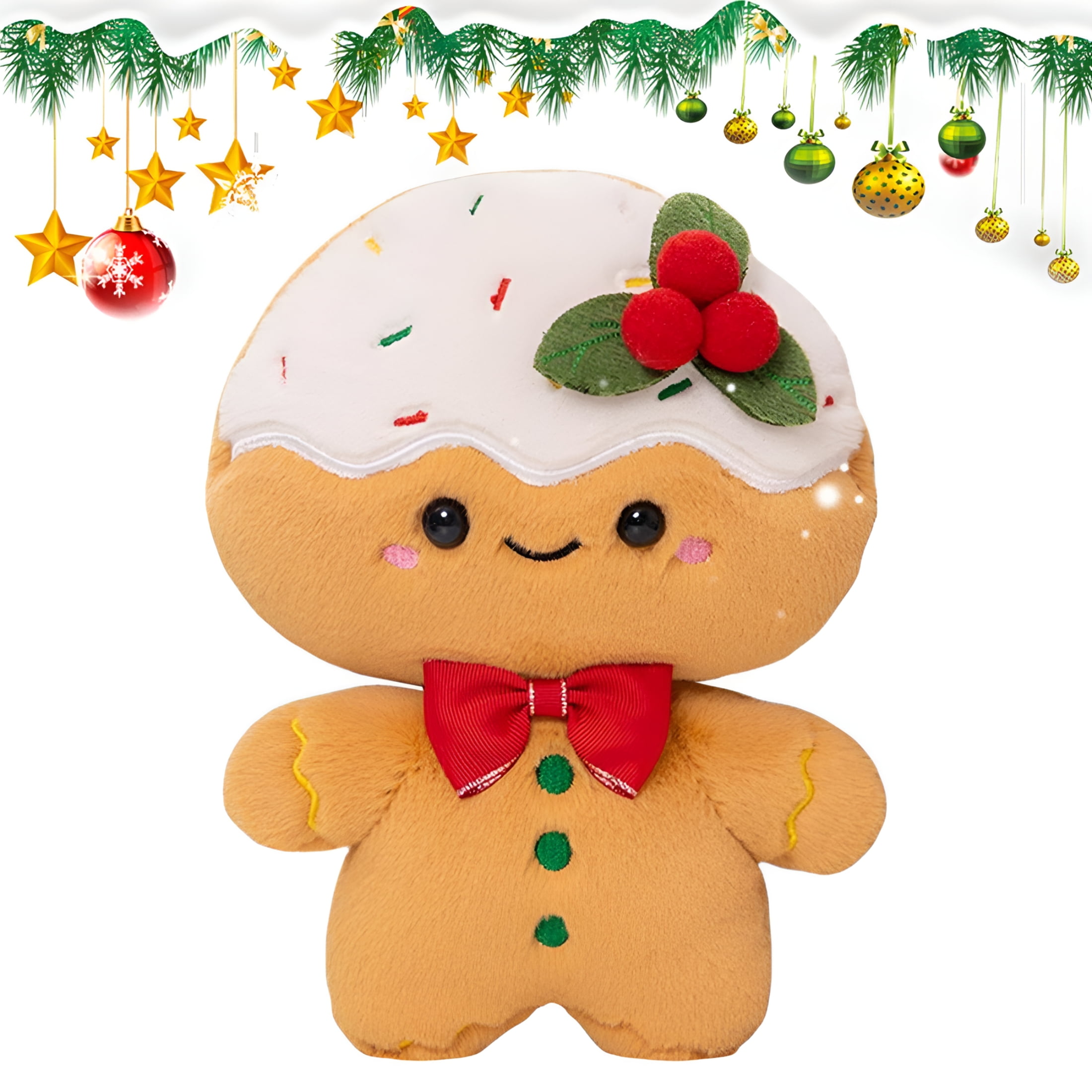 BESTSKY Gingerbread Man Pillow Christmas Plush Cute Doll Gingerbread ...