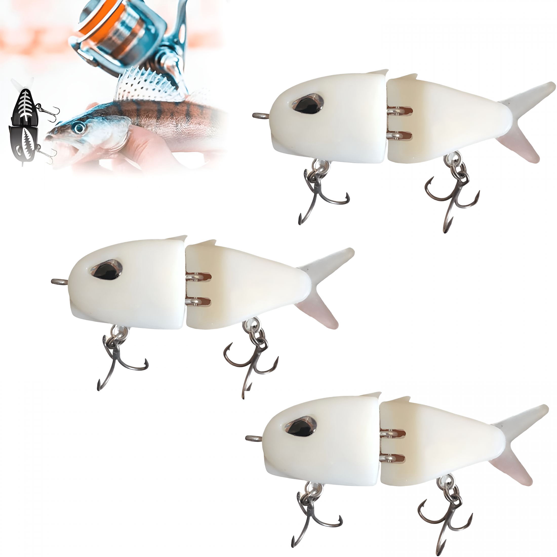 BESTSKY Glide Bait for Bass Fishing,Slow Sinking Wide S Motion Smooth ...