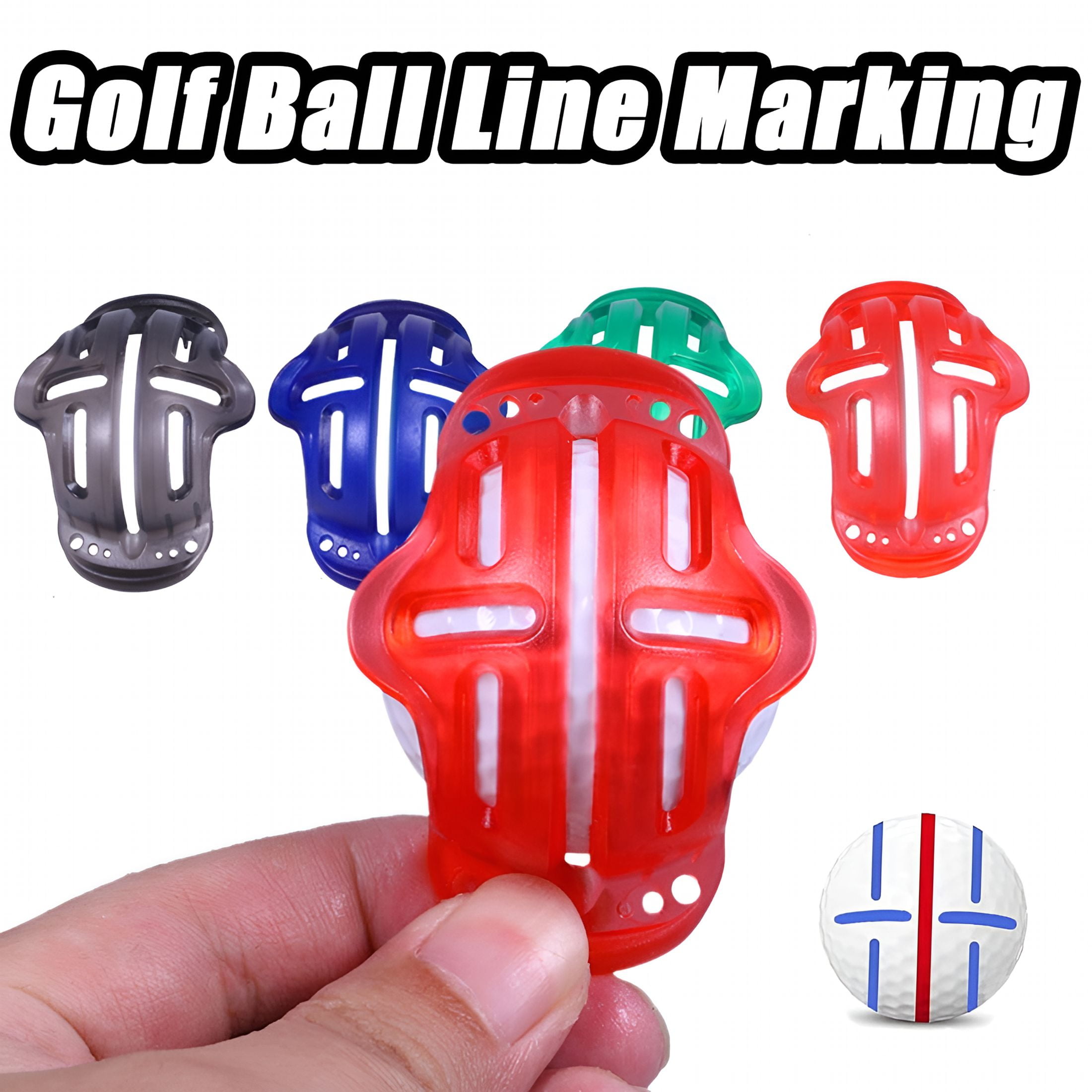 BESTSKY Golf Ball Line Marker, Triple Track Golf Ball Marker Alignment ...