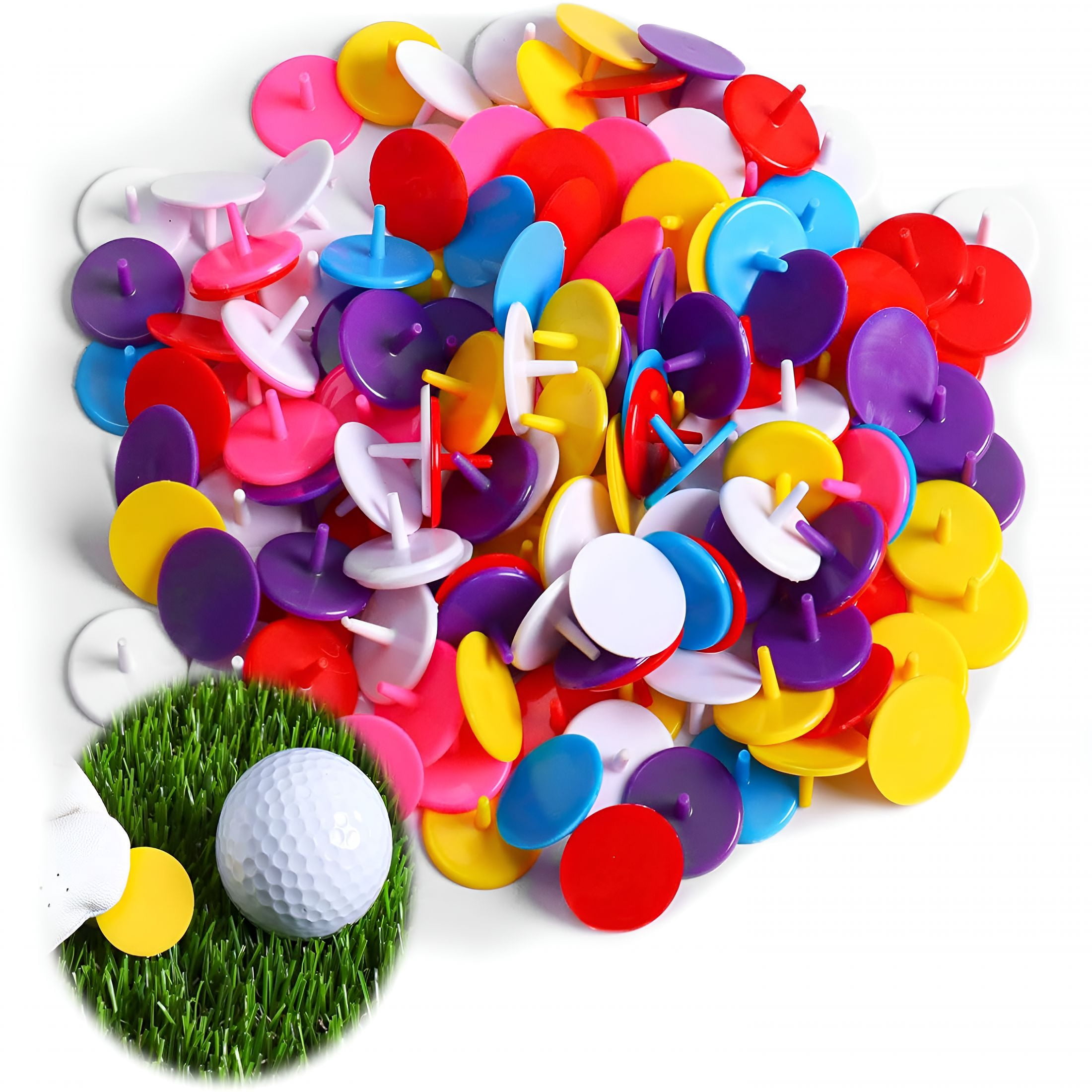 BESTSKY Golf Ball Markers Plastic Bulk Value 60 120 Pack 25Mm 0.98 ...