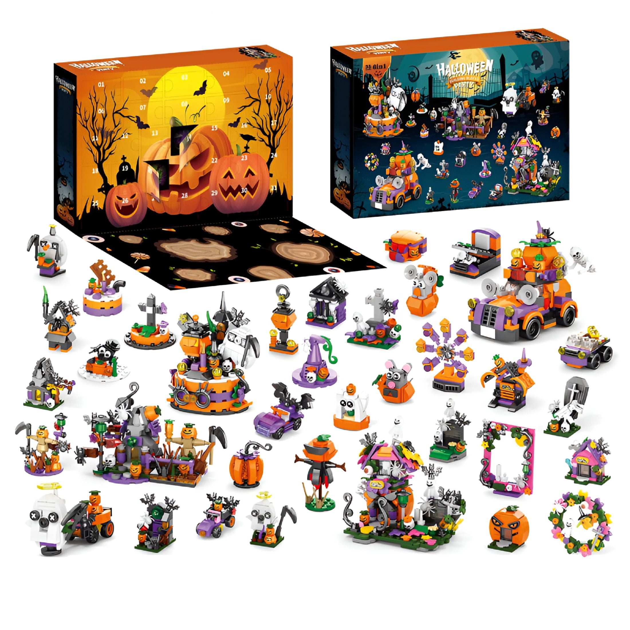 BESTSKY Halloween Building Blocks Set 31 Days Halloween Advent Calendar ...