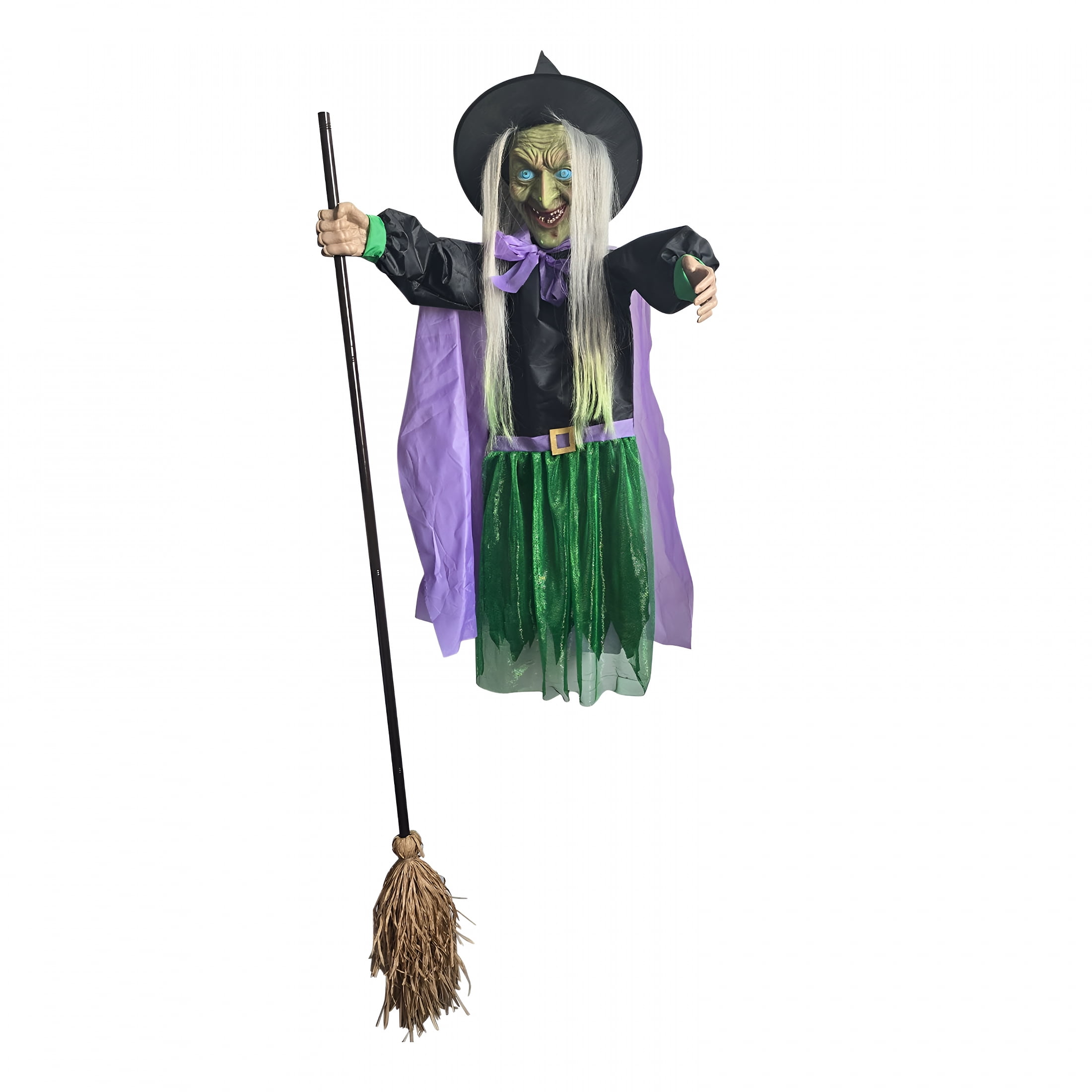 BESTSKY Halloween Decorations Outdoor-12 Ft Animated Hovering Witch ...