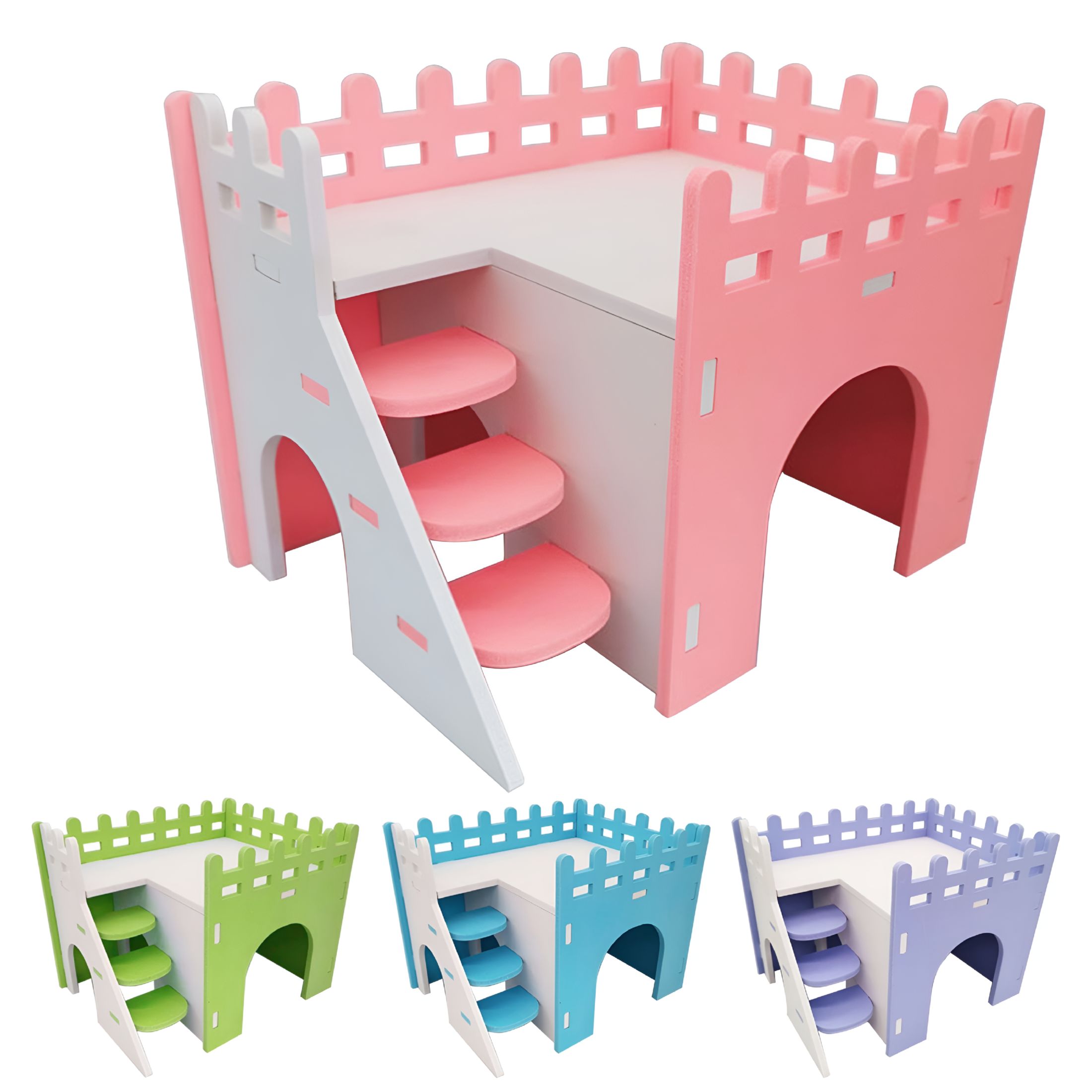 BESTSKY Hamster Hideout House Wooden Living Hut Exercise Funny Nest Toy ...