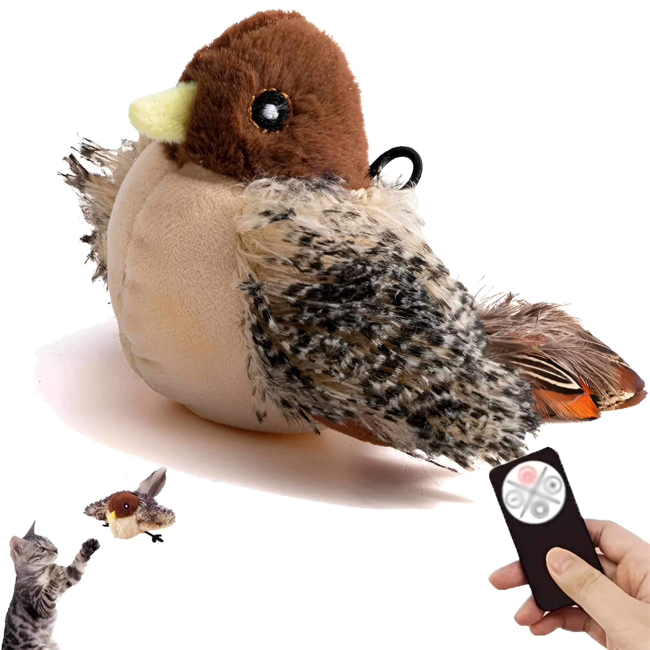 BESTSKY Interactive Chirping Bird Cat Toy,Catnamic Toy Automatic ...