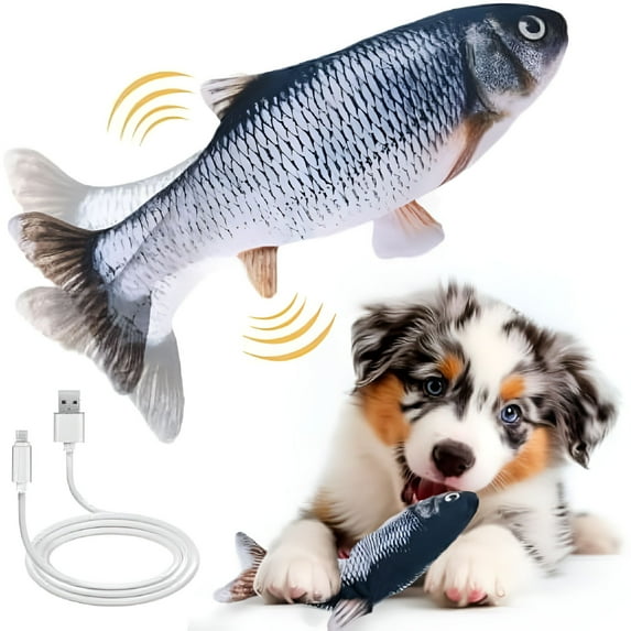 BESTSKY Interactive Dog Toys - Upgrade Flopping Fish Dog Toy to Keep ...