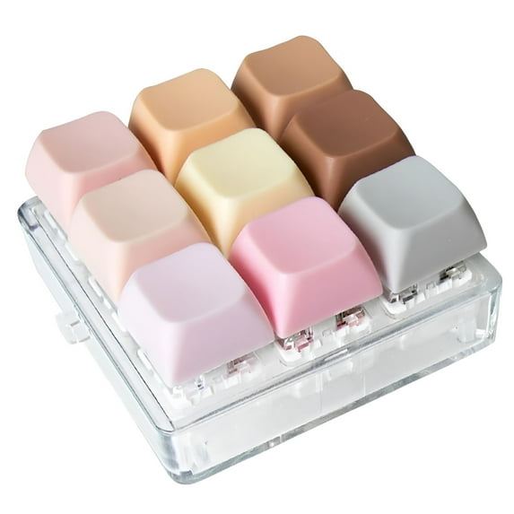 BESTSKY Keyboard Fidget Toy Click Keychain Stress Relief Button Toy 9 ...