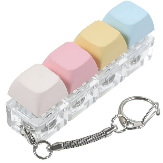 BESTSKY Keyboard Fidget Toy Keyboard Clicker with LED Light Keychain ...