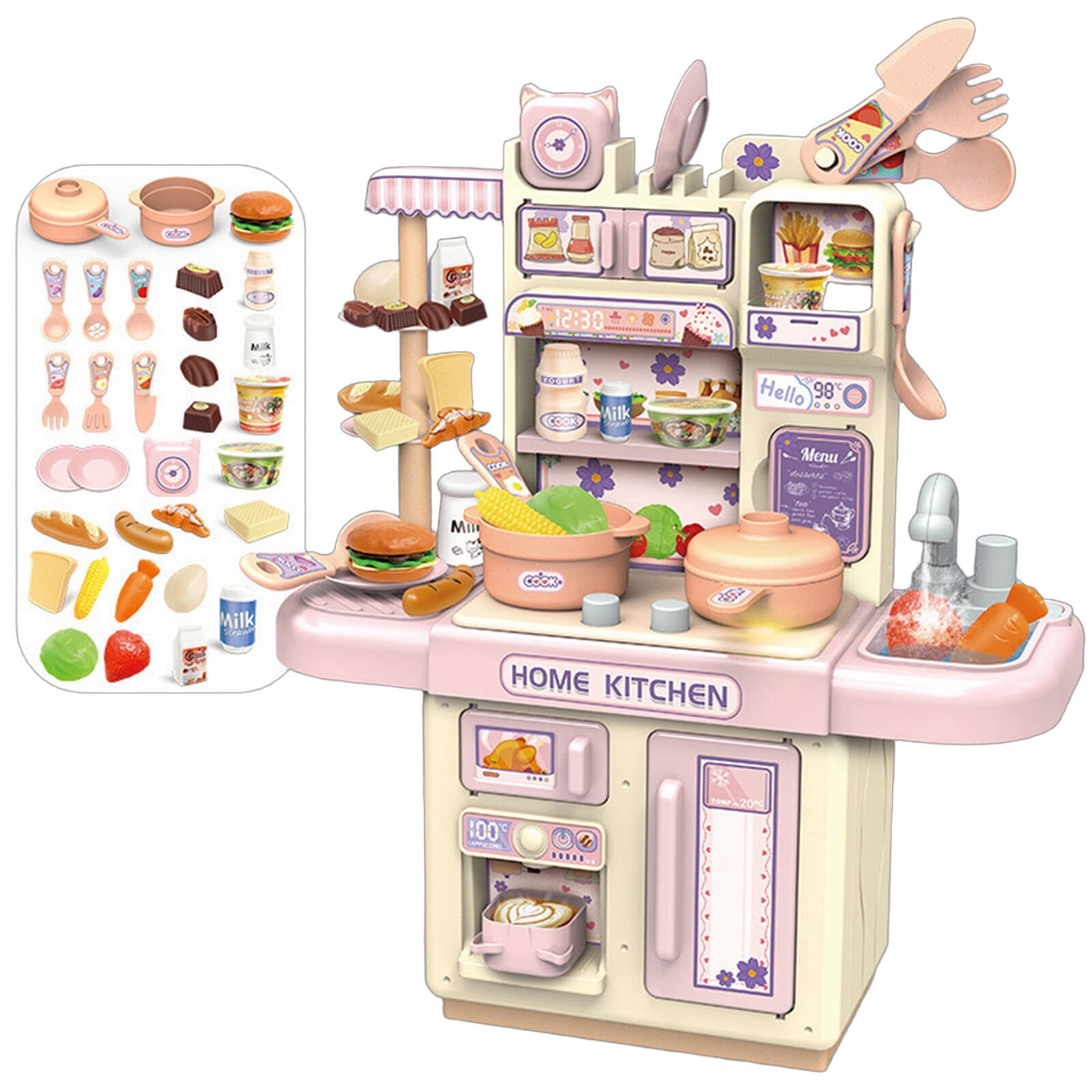 BESTSKY Kids Cooking Sets,Press Water Cycle Kitchen Kids Play Set,Role ...