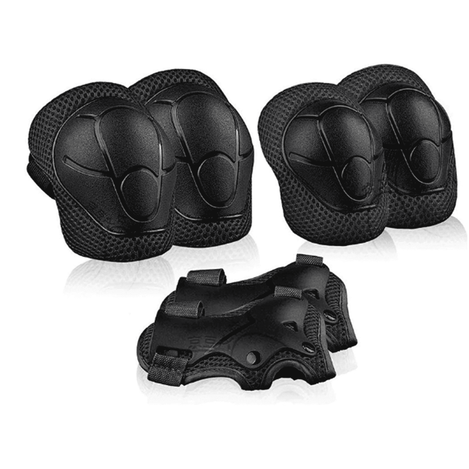 BESTSKY 6 in 1 Kids Knee Pads and Elbow Pads Set,Customizable Secure ...