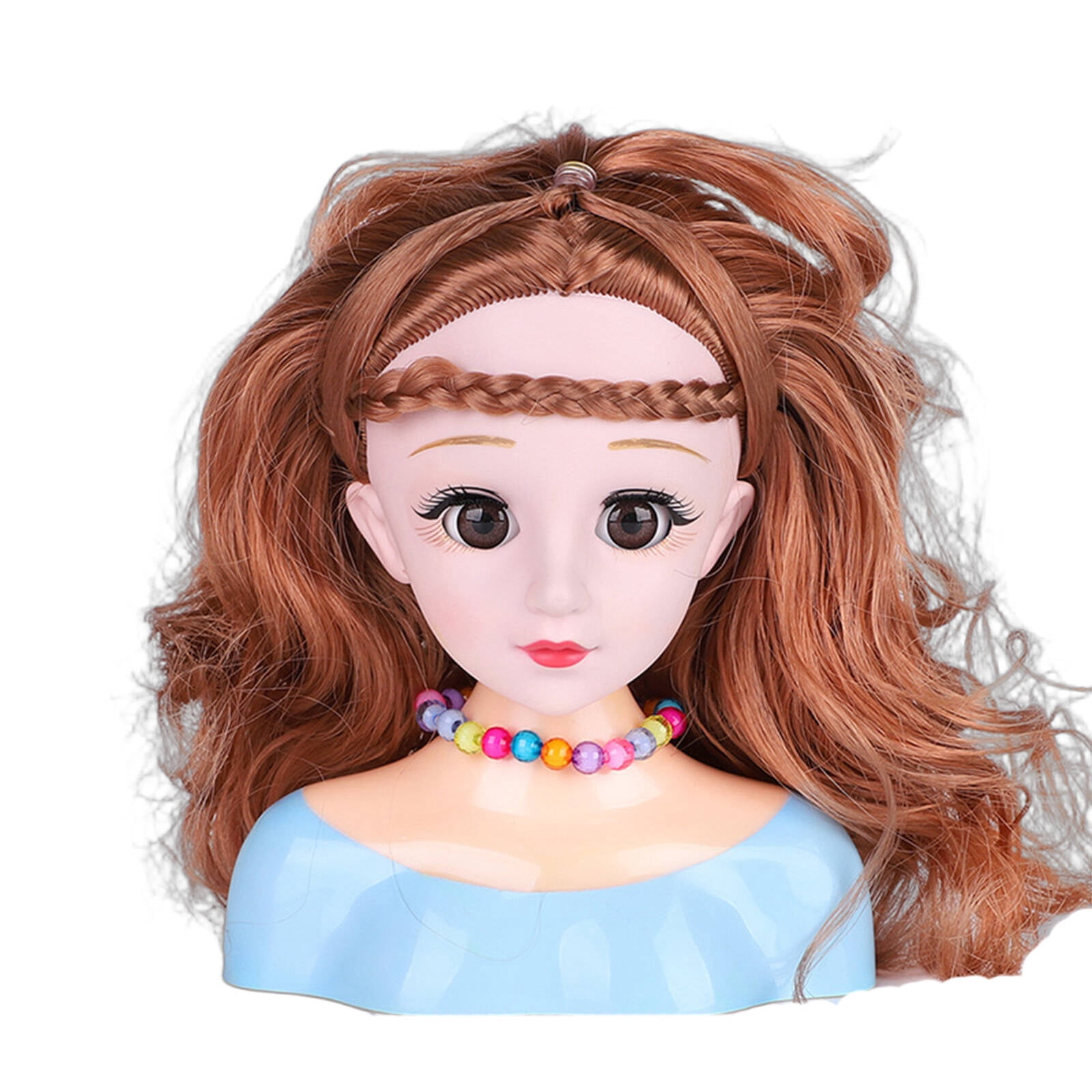 BESTSKY Kids Makeup Kit Gift Idea Doll Head for Hair Styling Kids ...