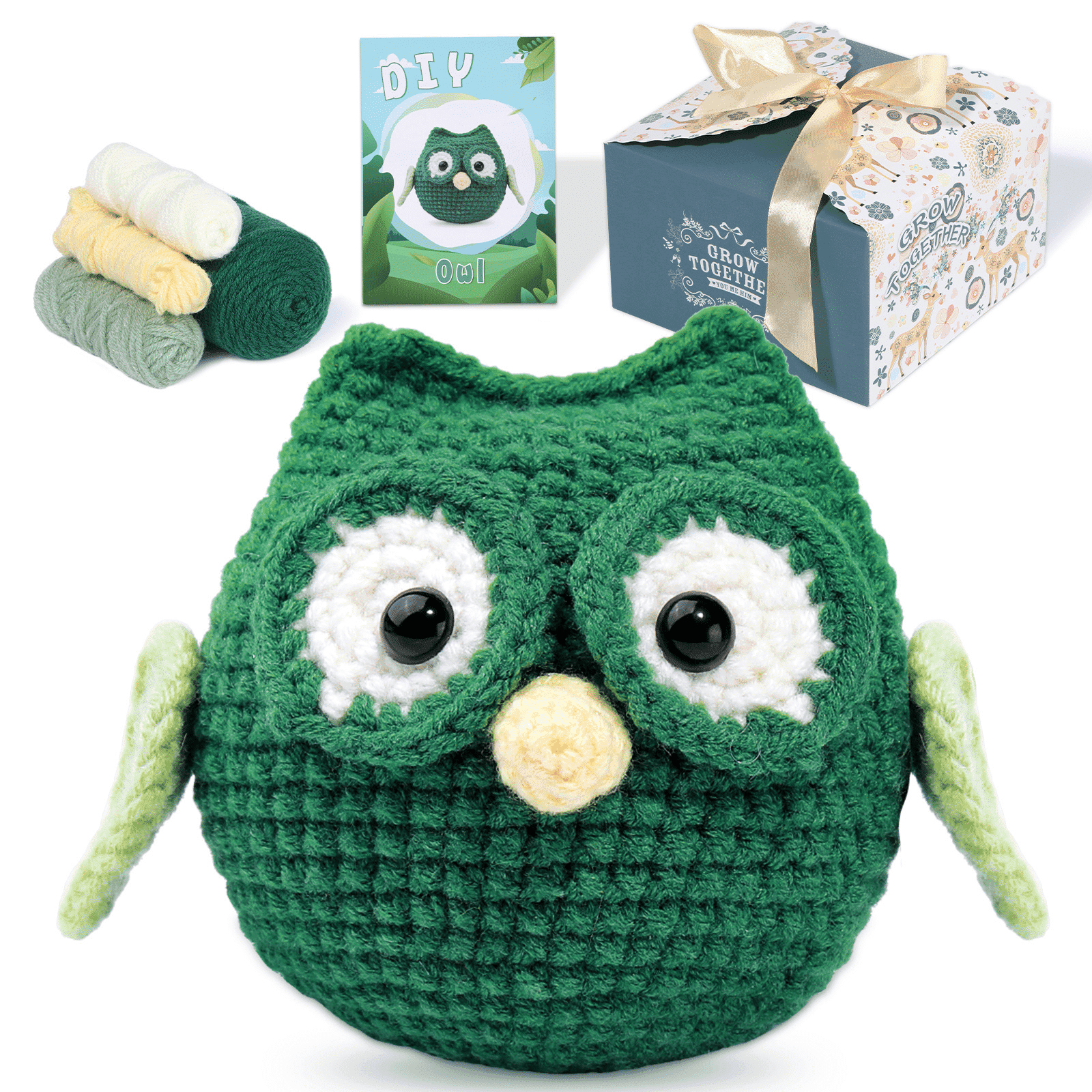 BESTSKY Kids Toys Full Crochet Kit Wobbles Crochet Animal Kit Perfect ...