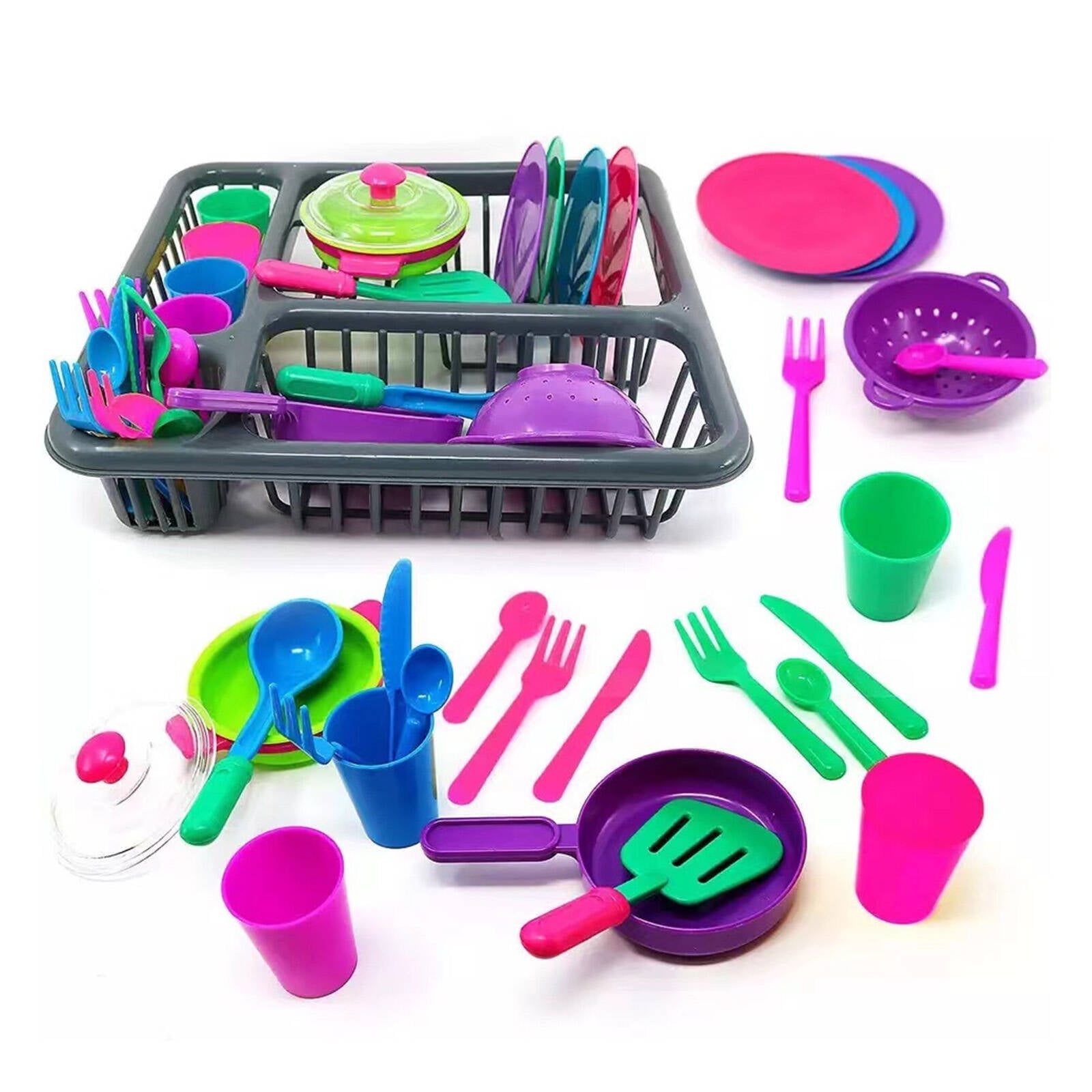 BESTSKY Kids Toys High-Quality Non-Toxic Plastic Play Food Sets for ...