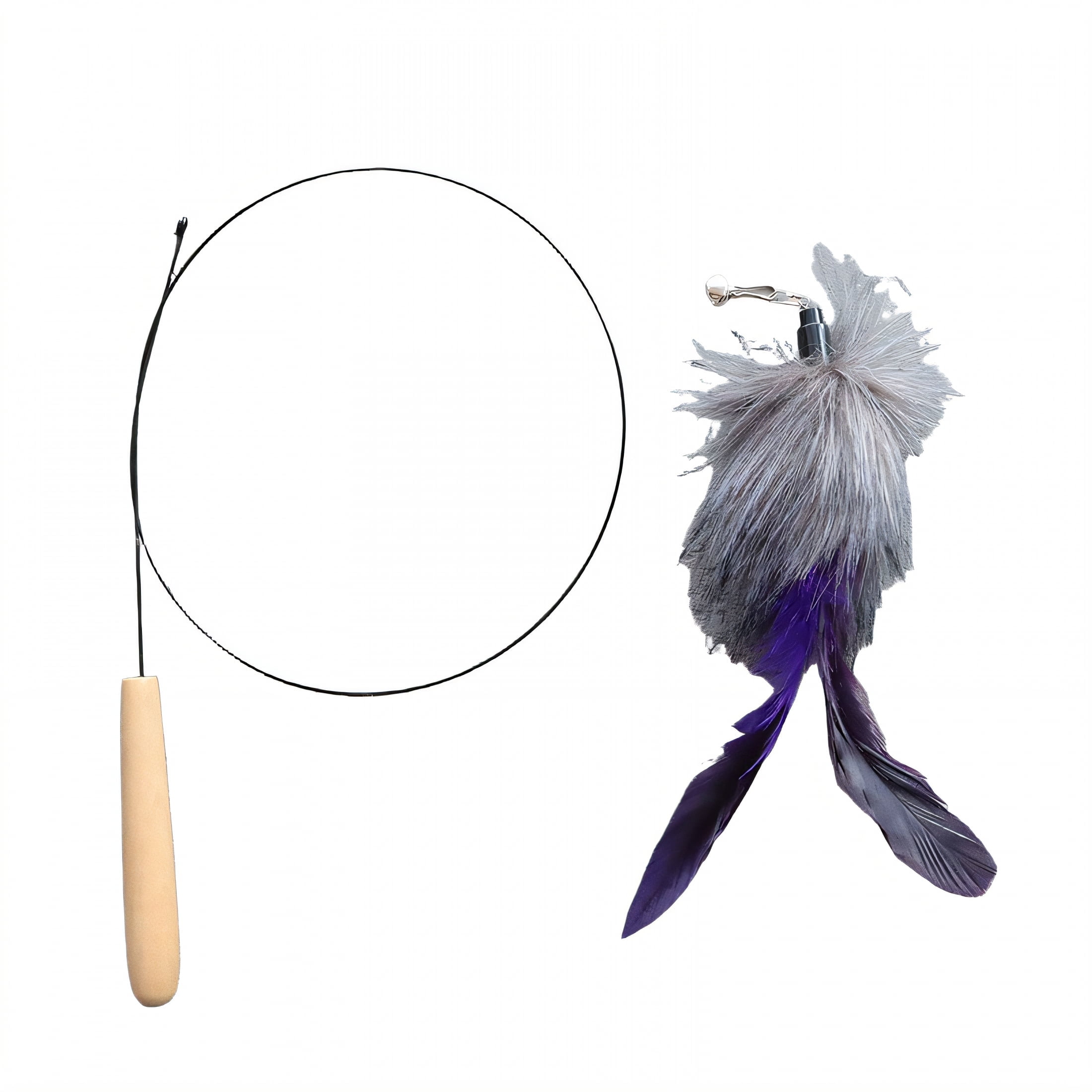 BESTSKY Kitten Toys,Feather Spinning Cat Wands for Indoor Cats ...