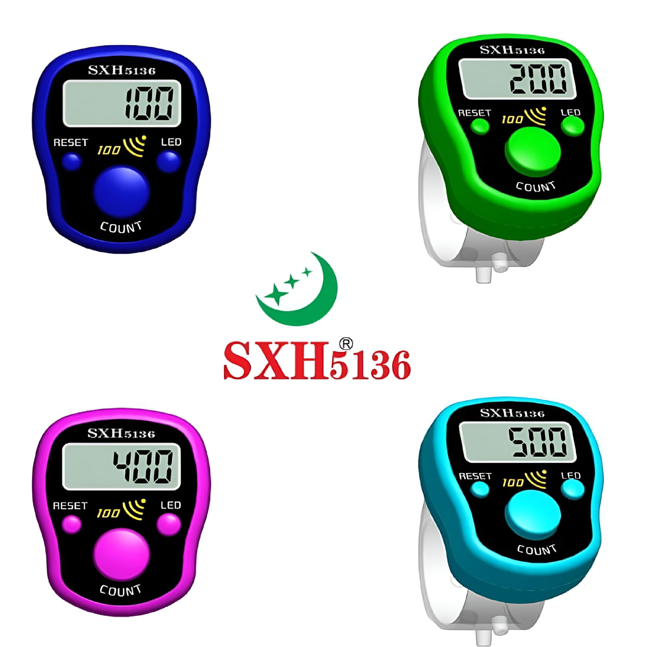 BESTSKY LED Finger Tally Counter Clicker LCD Digital Finger Hand ...