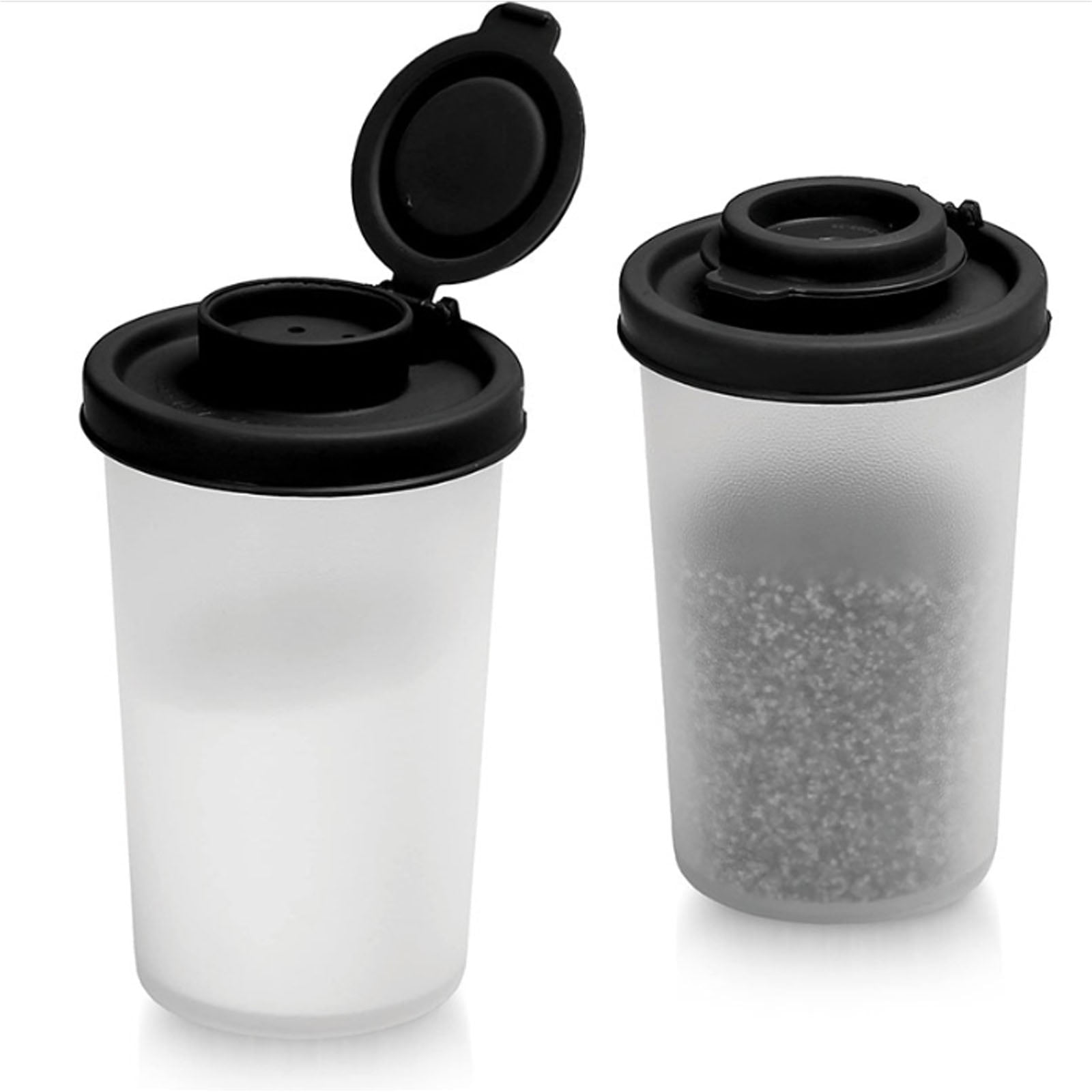 BESTSKY Large Plastic Salt and Pepper Shakers, Transparent Spice Jars ...