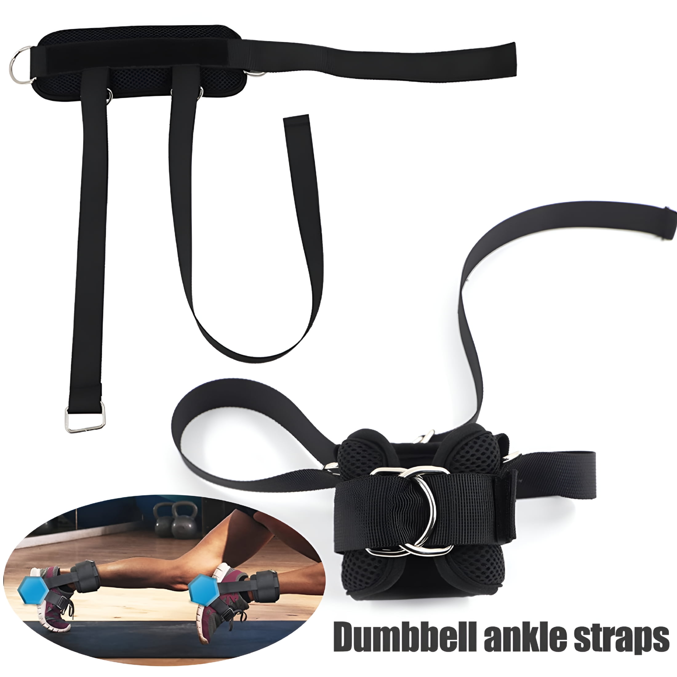 BESTSKY Leg Extension Dumbbell Foot Attachment Ankle Strap Adjustable ...
