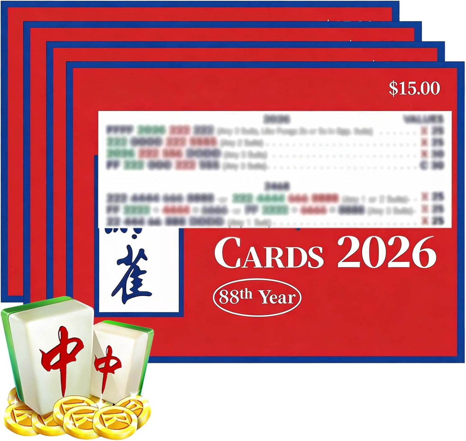 BESTSKY Mahjong Cards, Mah Jong Cards American mahjong tile set - Large ...