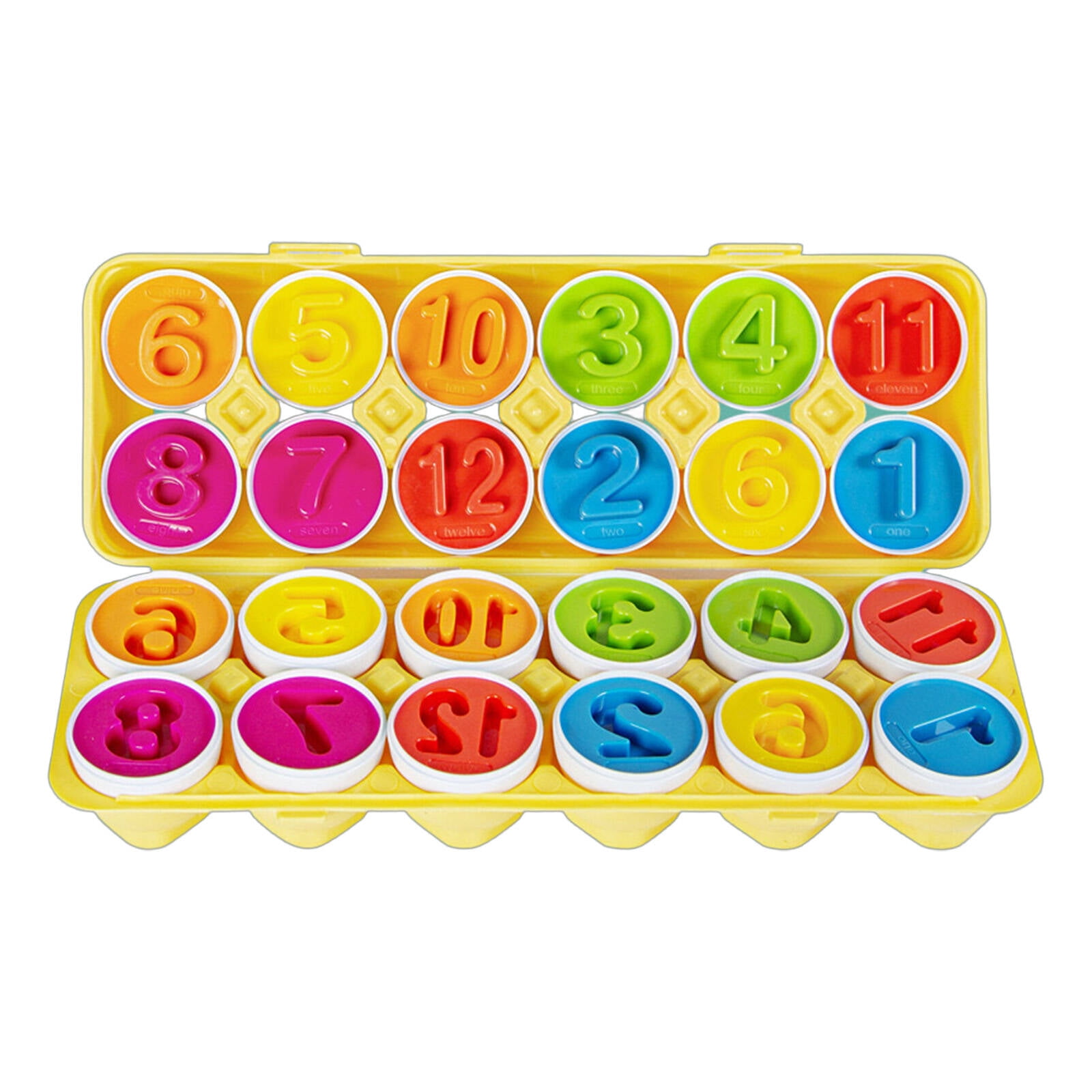 BESTSKY Matching Egg Toy,12 Shapes Sorting Eggs,6 Colors Kids Beads ...