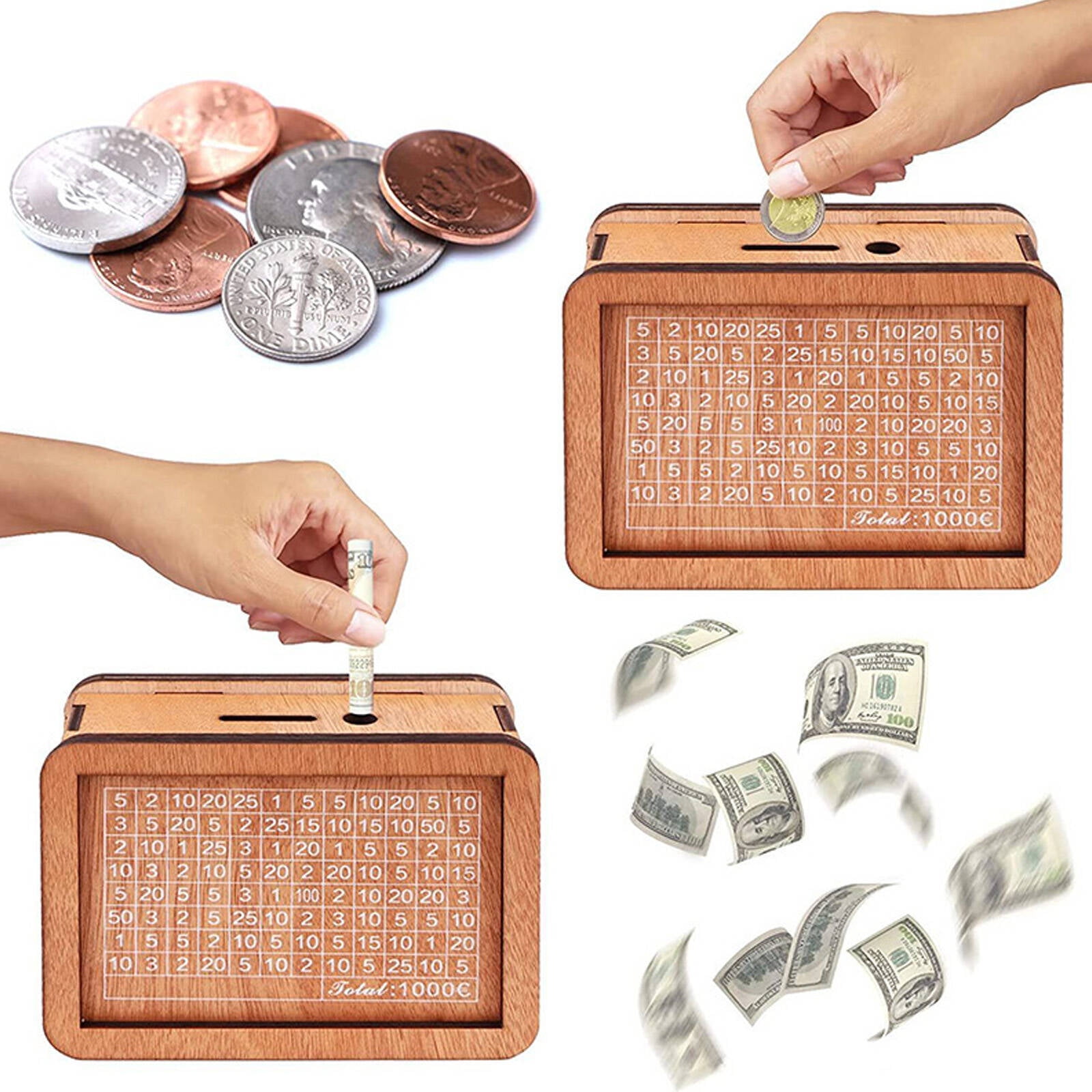 BESTSKY Money Box Fine Details Money Saving Box Easy Deposit and ...