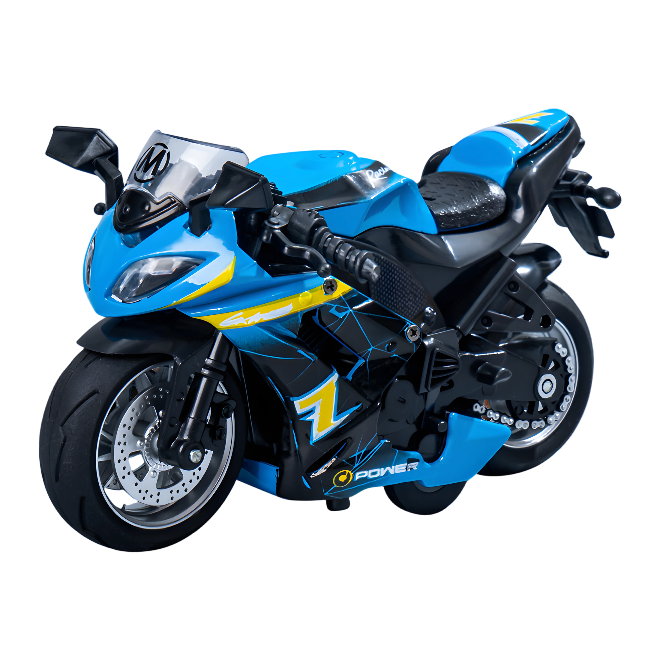BESTSKY Motorcycle Toy,1:12 Scale Alloy Toy Motorcycle,Sound & Light ...