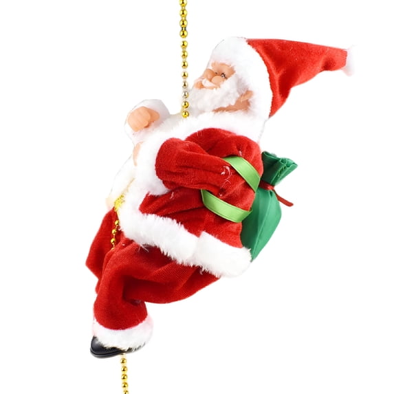 BESTSKY Musical Santa Claus Figure,Climbing Ladder Toy,Christmas ...