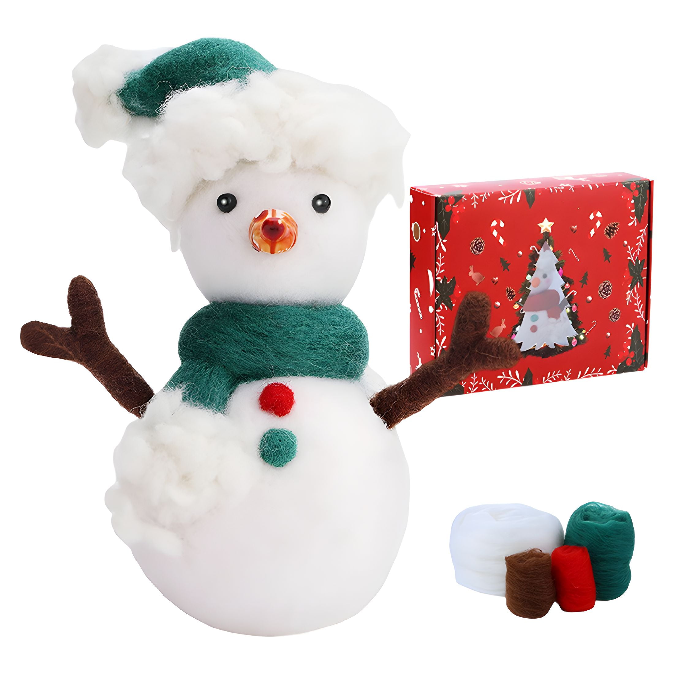 BESTSKY Needle Felting Kit,Snowman Dad Felting Kit with Wools,Needles ...