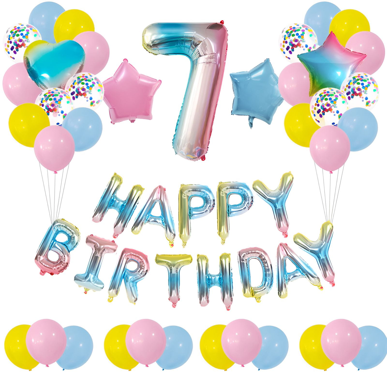 BESTSKY Number Balloons,Exquisite Sparkling Balloons Party Decorations ...