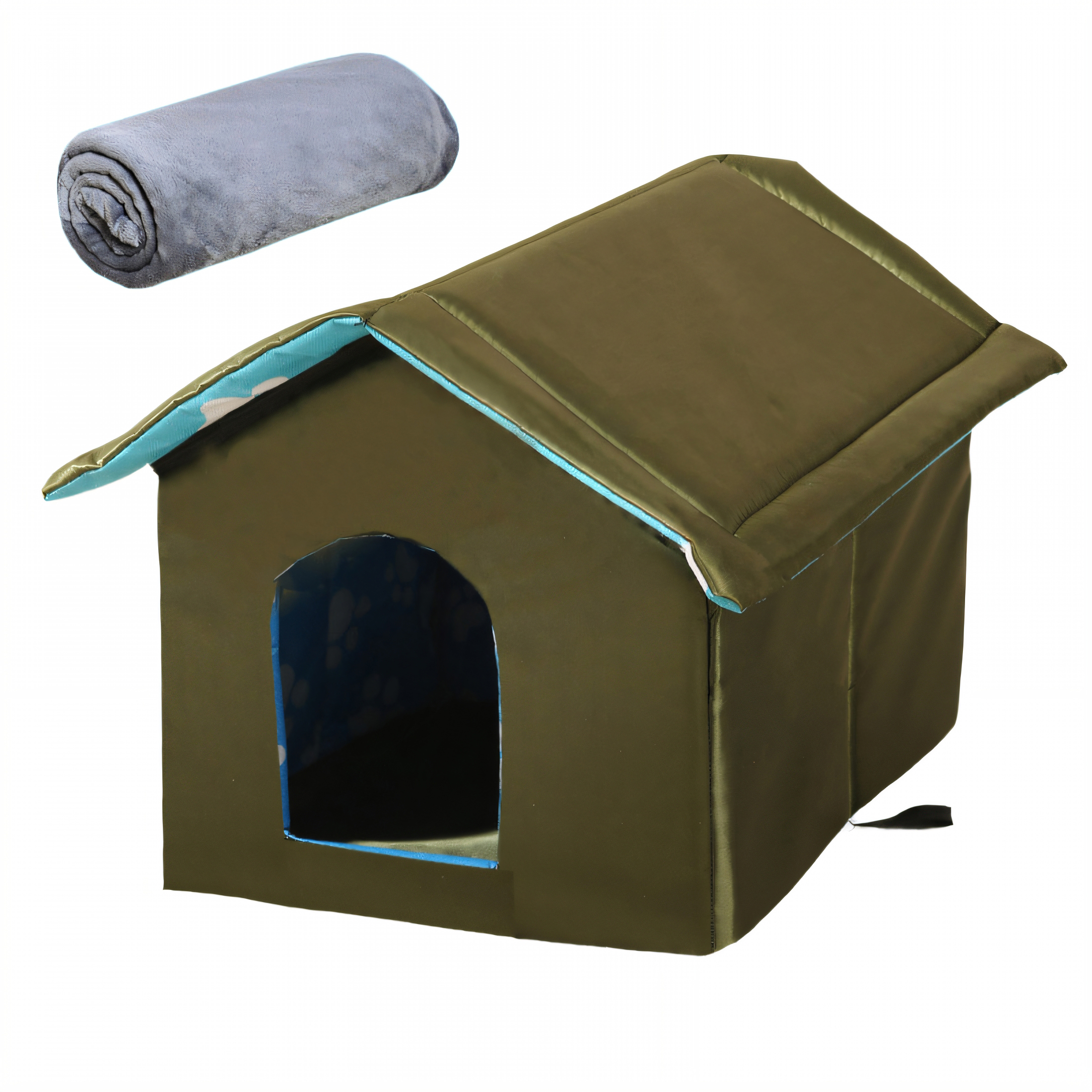 BESTSKY Outdoor Dog House,Zippered Assembly Indoor Dog House,No Water ...