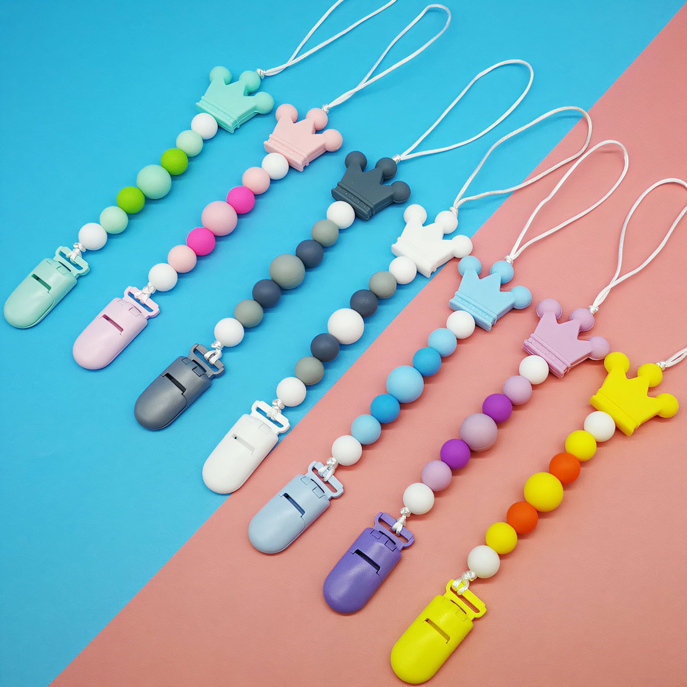 BESTSKY Pacifier Chain,Health Protection Pacifier Holder,Free Movement ...