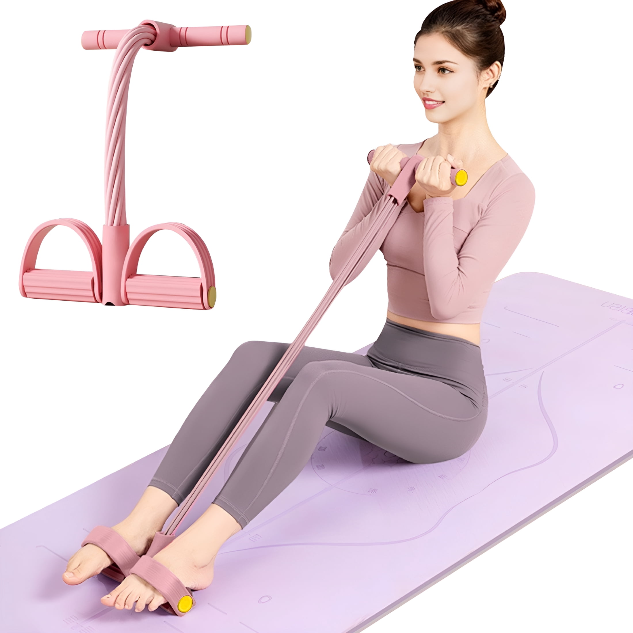BESTSKY Pedal Resistance Bands with Handles, 8-Tubes Manual Tension ...